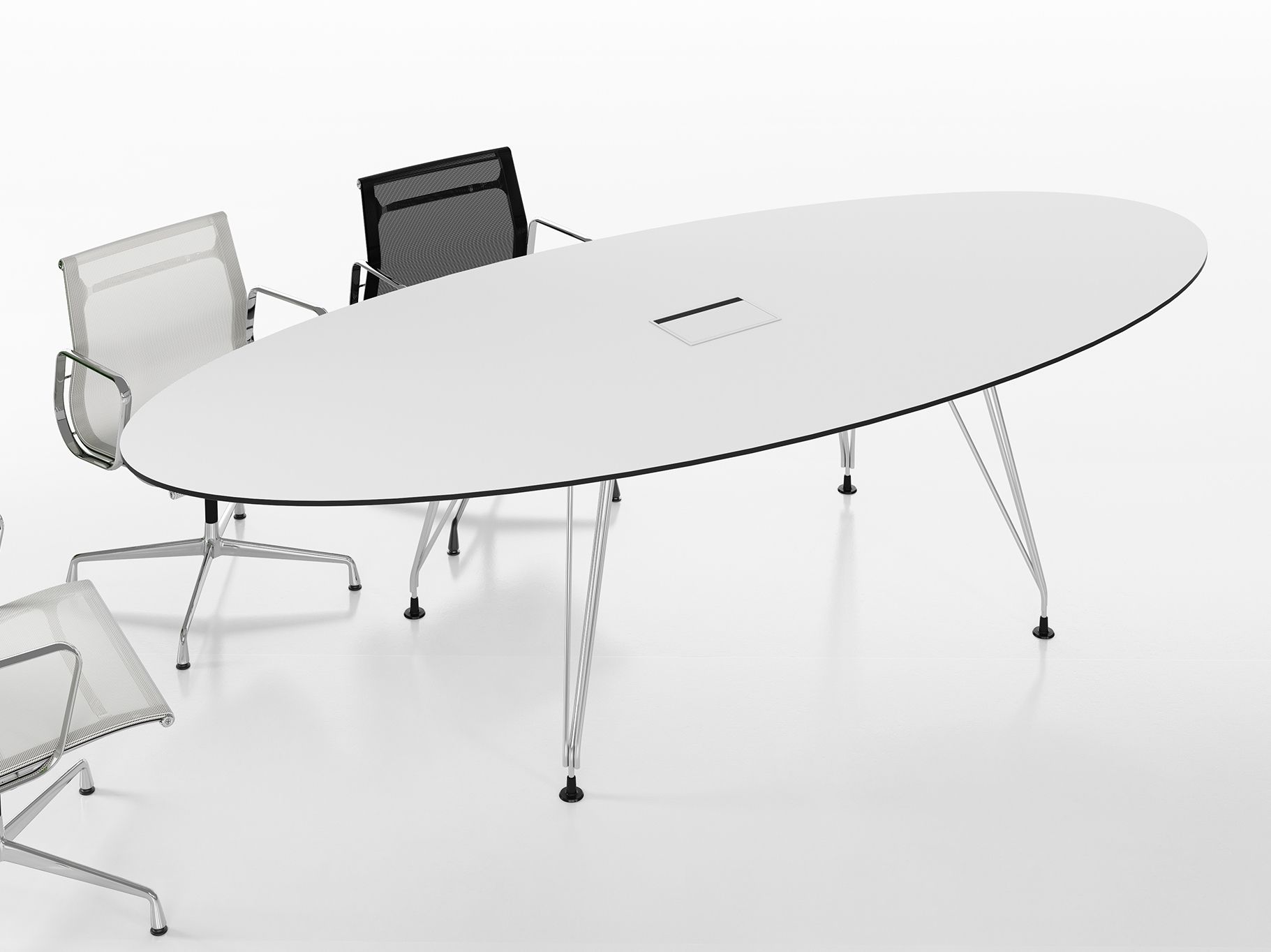 A1 MEETING Oval laminate meeting table with cable management By BK ...