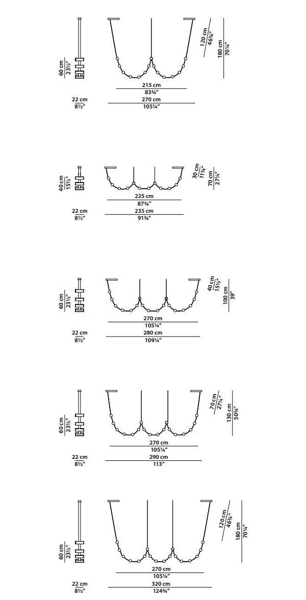 WAVE Pendant lamp By Baxter