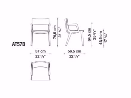 ACANTO '14 Leather chair with armrests By Maxalto | design Antonio Citterio