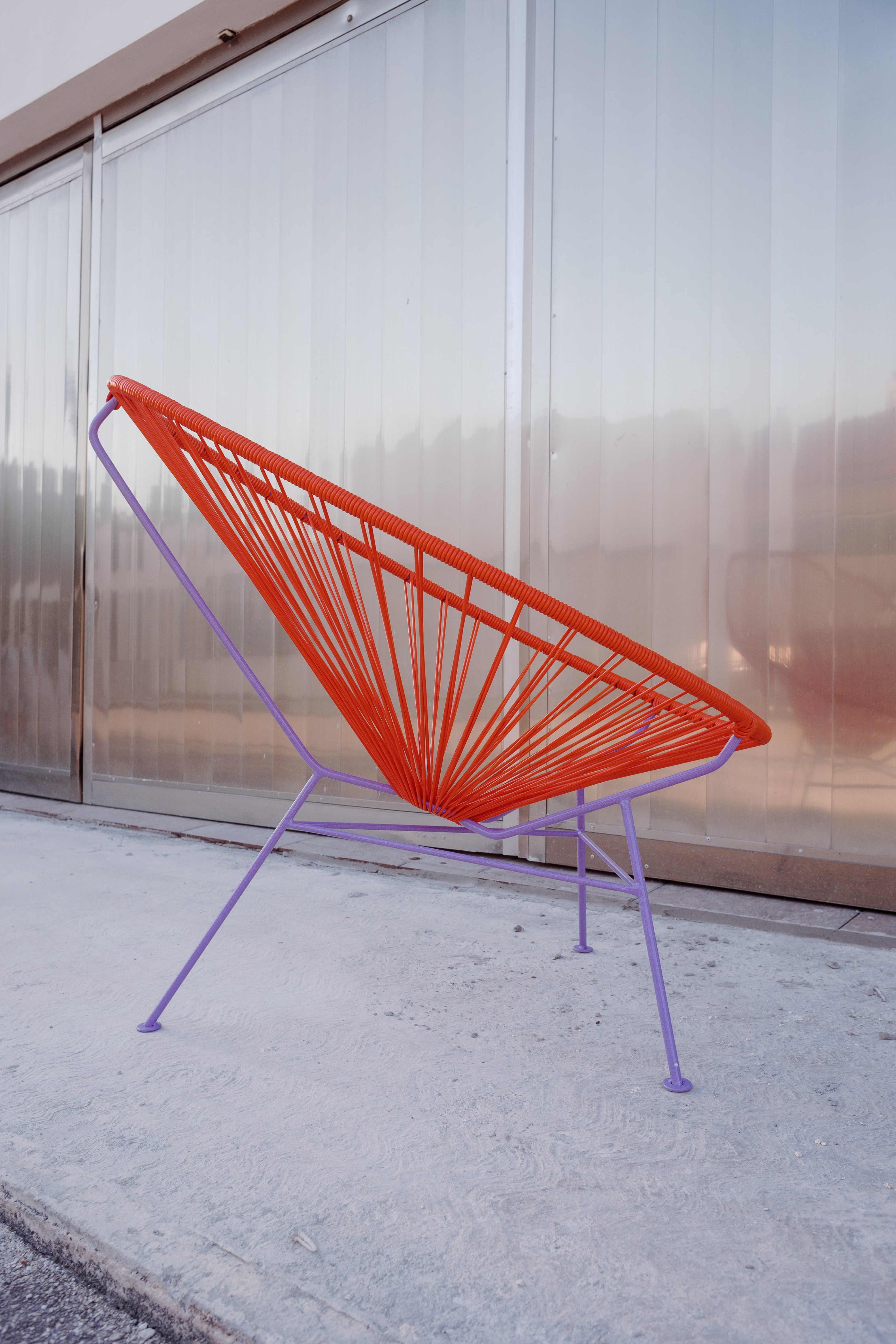 ACAPULCO CHAIR CLASSIC Elastic plastic chair with steel frame By ...