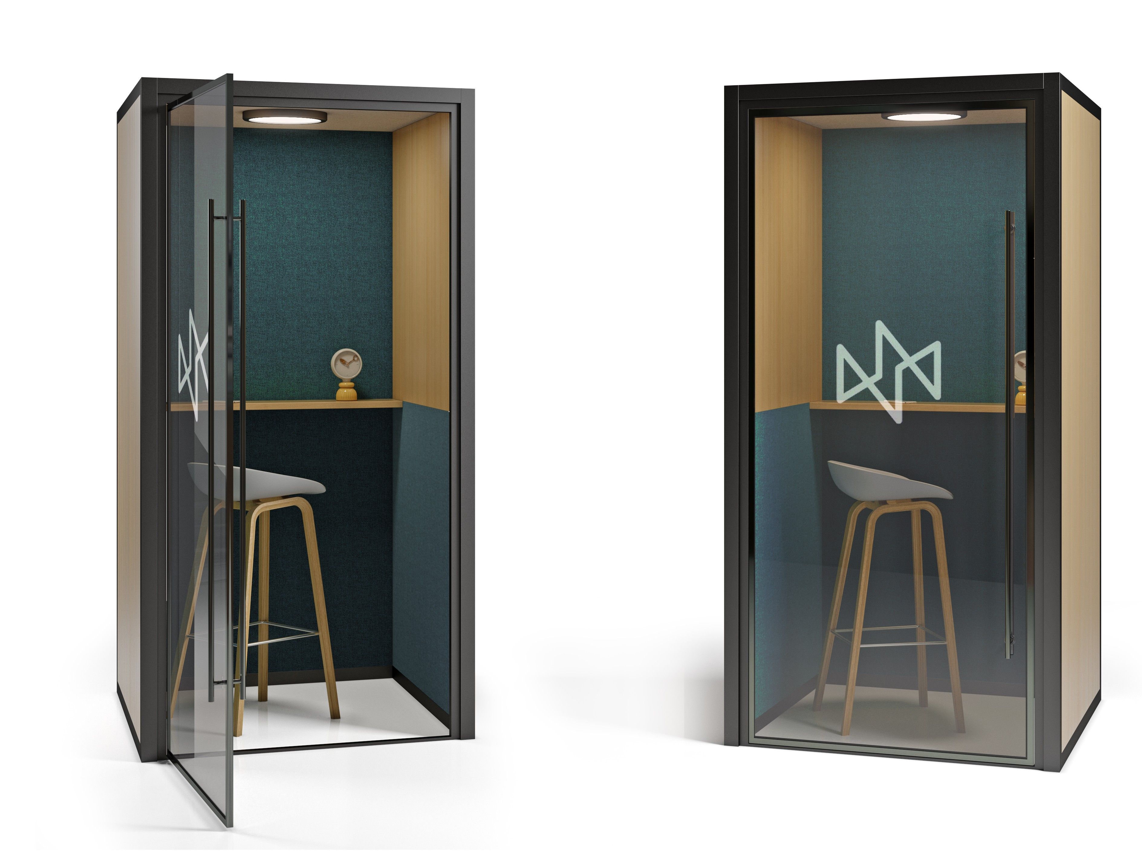 FLEXCAB Acoustic phone booth with built-in lights By Cider Edition