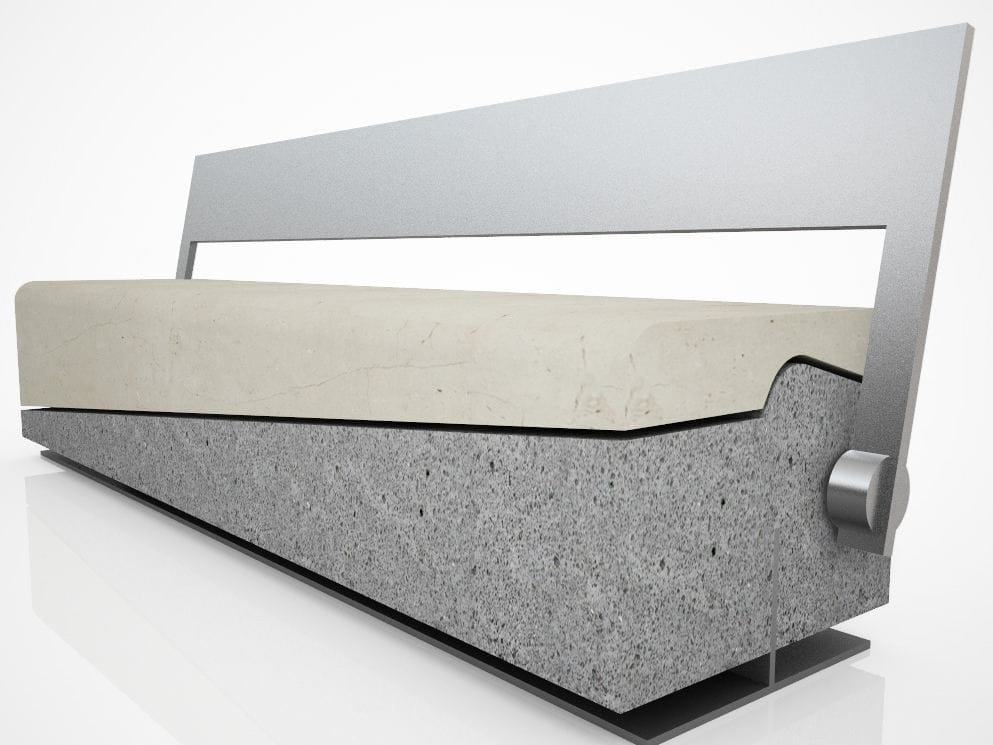 ACTEA | Bench with back Actea Collection By Manufatti Viscio