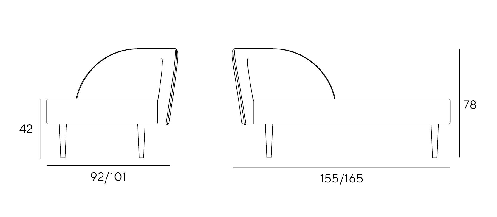 ADAM Fabric small sofa By INNOVA Imbottiti | design Fabrizio Citton