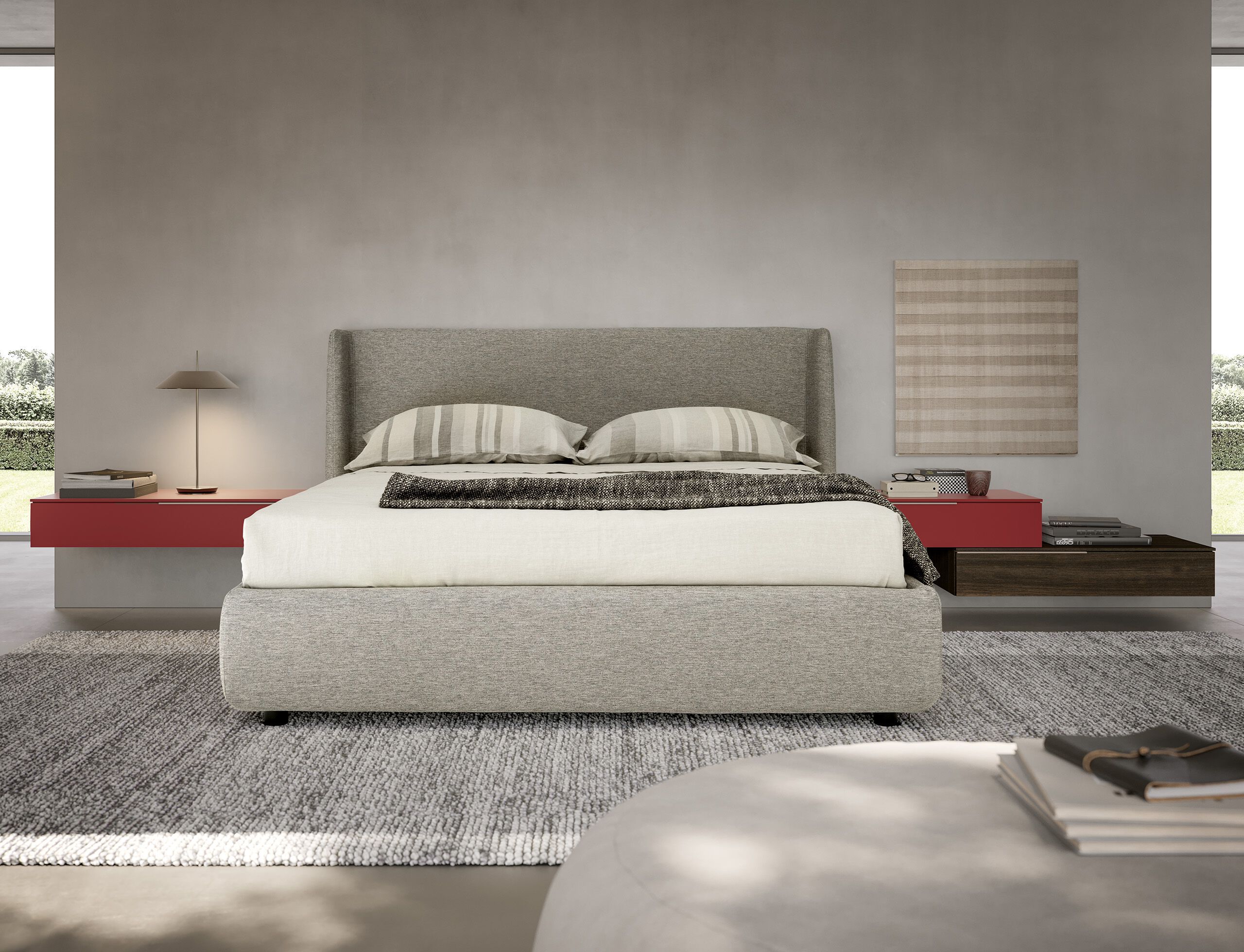 WAVE Fabric double bed By Adok
