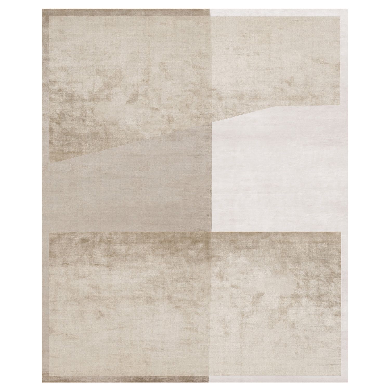AGER PIO SANTI | Rectangular rug Handmade rectangular wool and bamboo ...