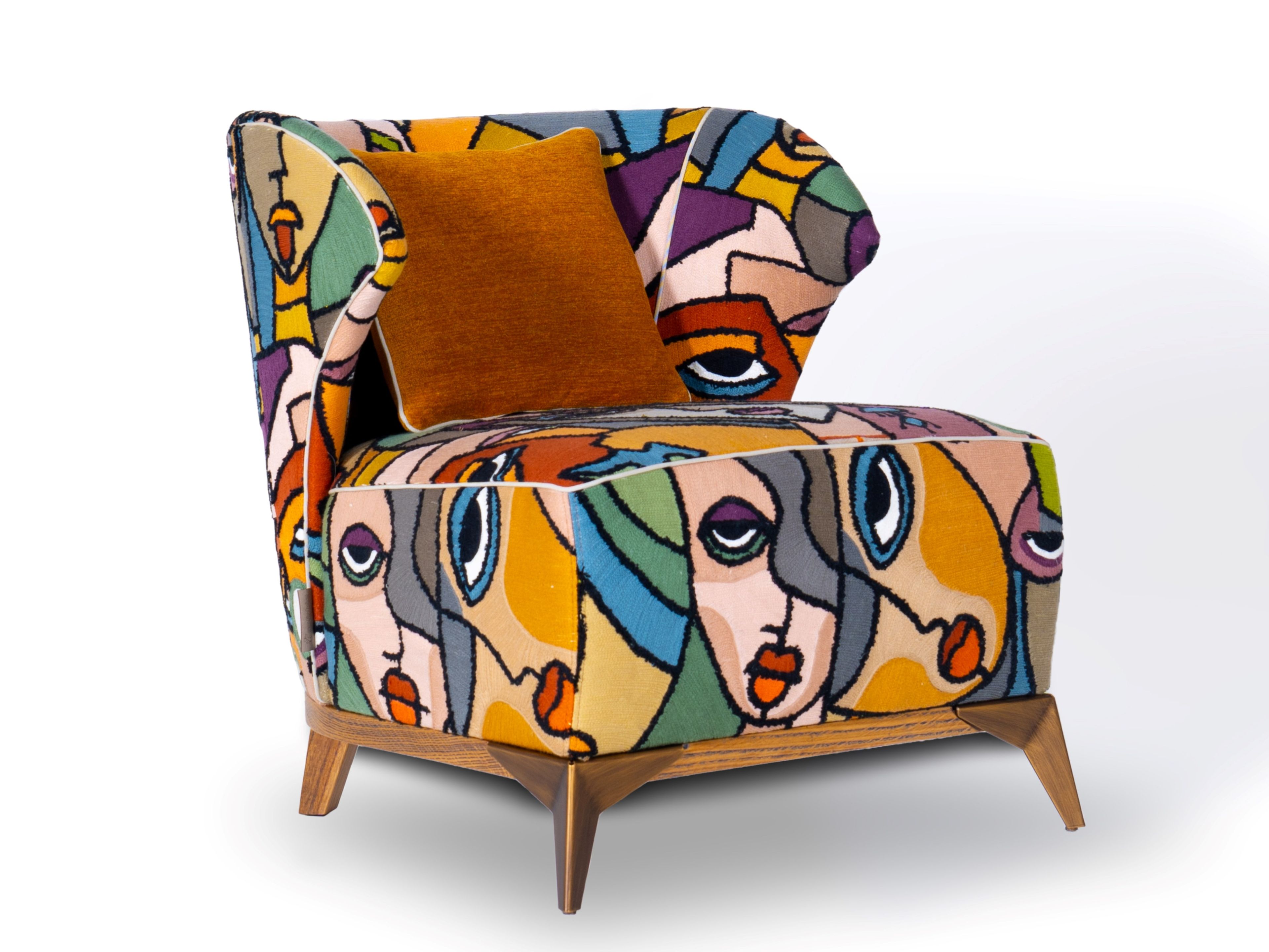 AGOSTINA | Fabric easy chair Fabric easy chair with armrests By ...