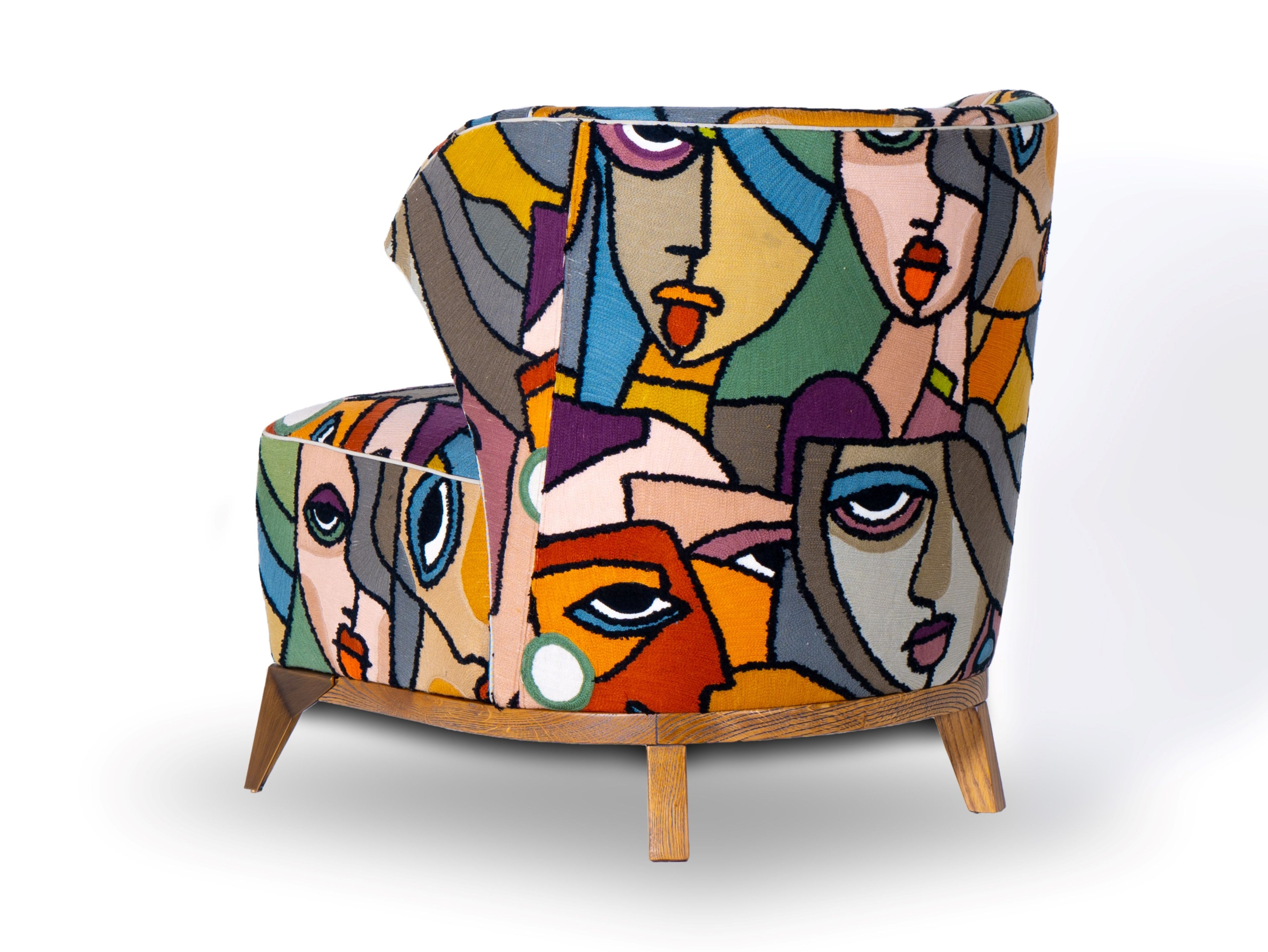 AGOSTINA | Fabric easy chair Fabric easy chair with armrests By ...