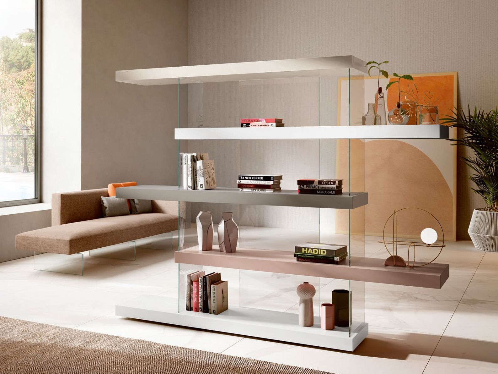 AIR - 0544 | Bookcase Air Collection By Lago design Daniele Lago