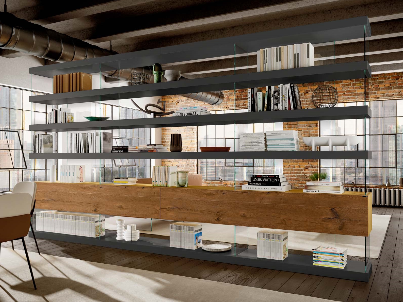 AIR - 1239 | Bookcase Air Collection By Lago design Daniele Lago