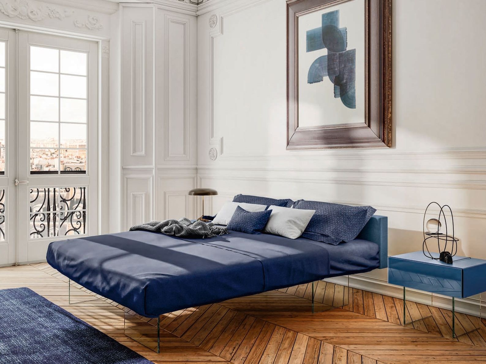 AIR - HEADBOARD 40 Double bed By Lago | design Daniele Lago