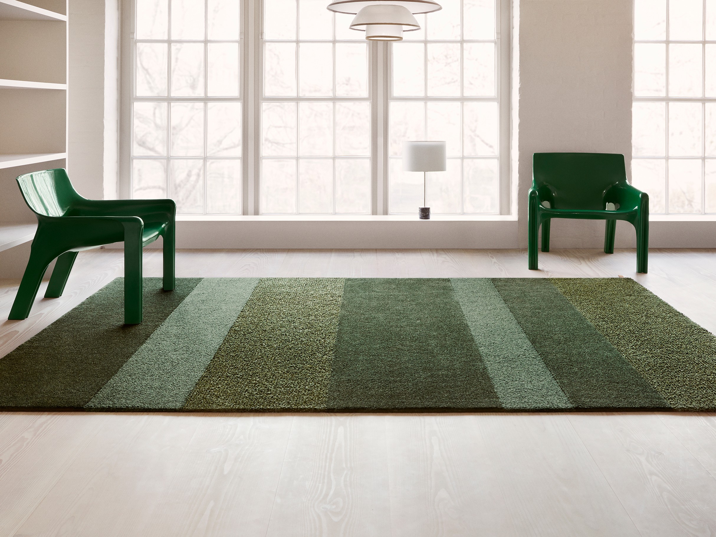 Hand tufted cut and bouclé rug in pure wool and linen ÅKER By Kasthall ...