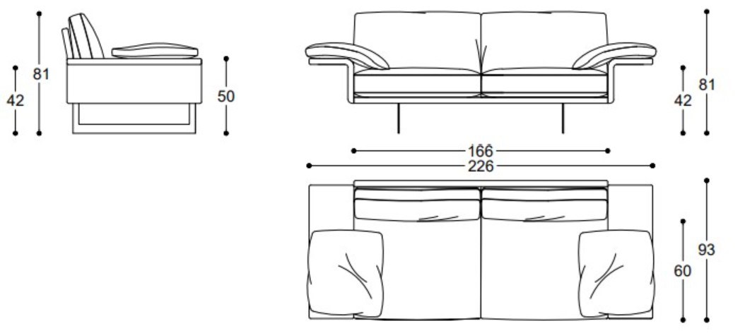 ALATO | Leather sofa 2 seater leather sofa By Black Tie | design Pier ...