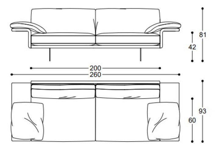 ALATO | Leather sofa 2 seater leather sofa By Black Tie | design Pier ...