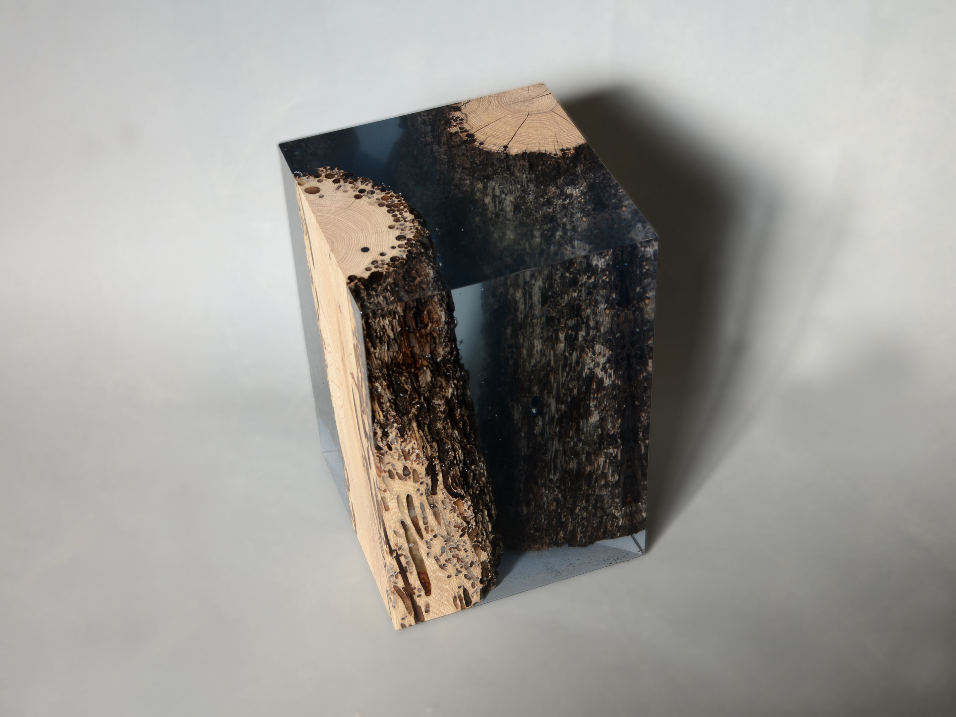 ANCHOR TWIST Oak and resin stool / coffee table By Alcarol | design ...