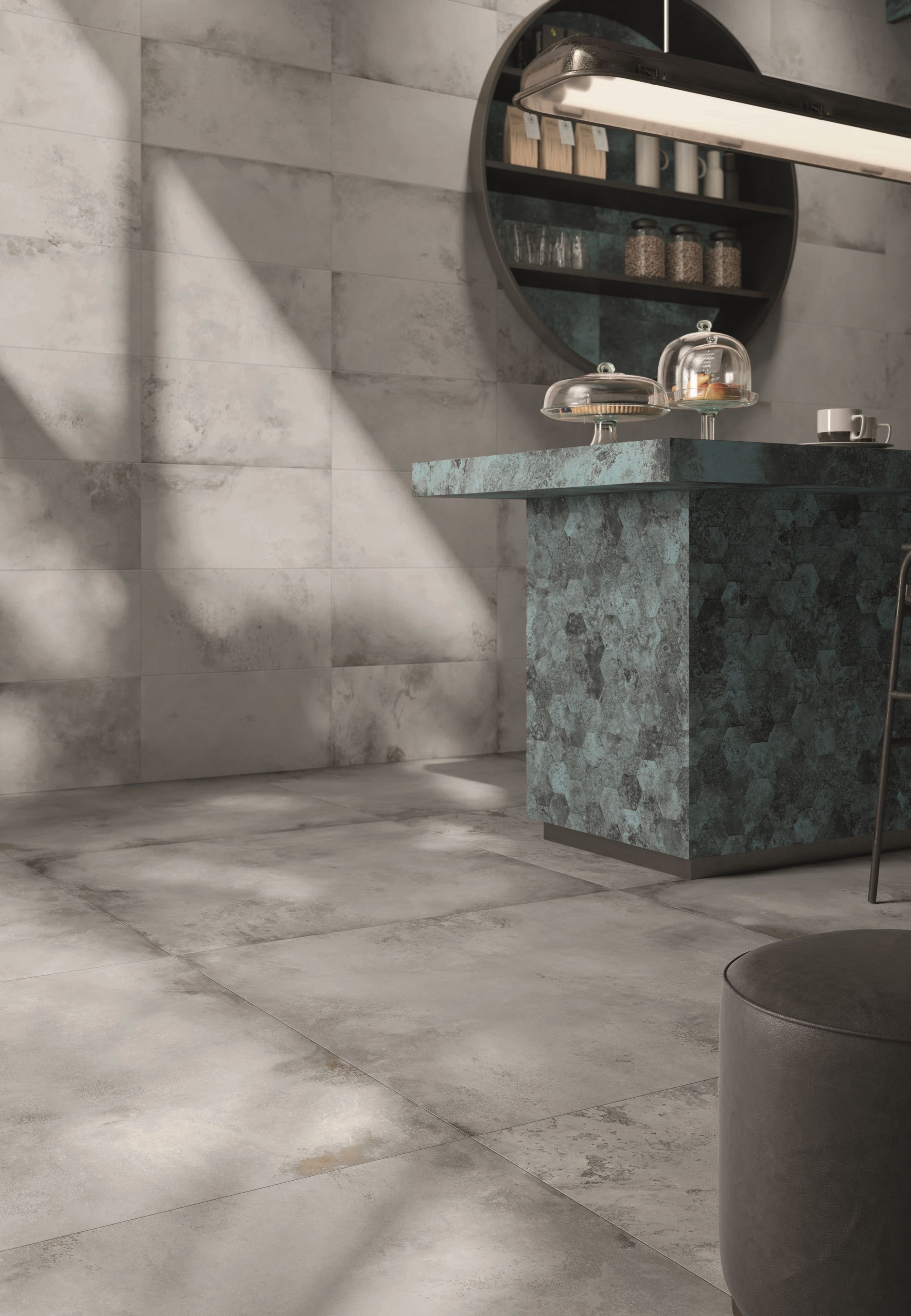 ALCHEMY ARGENT Porcelain stoneware wall/floor tiles with metal effect ...