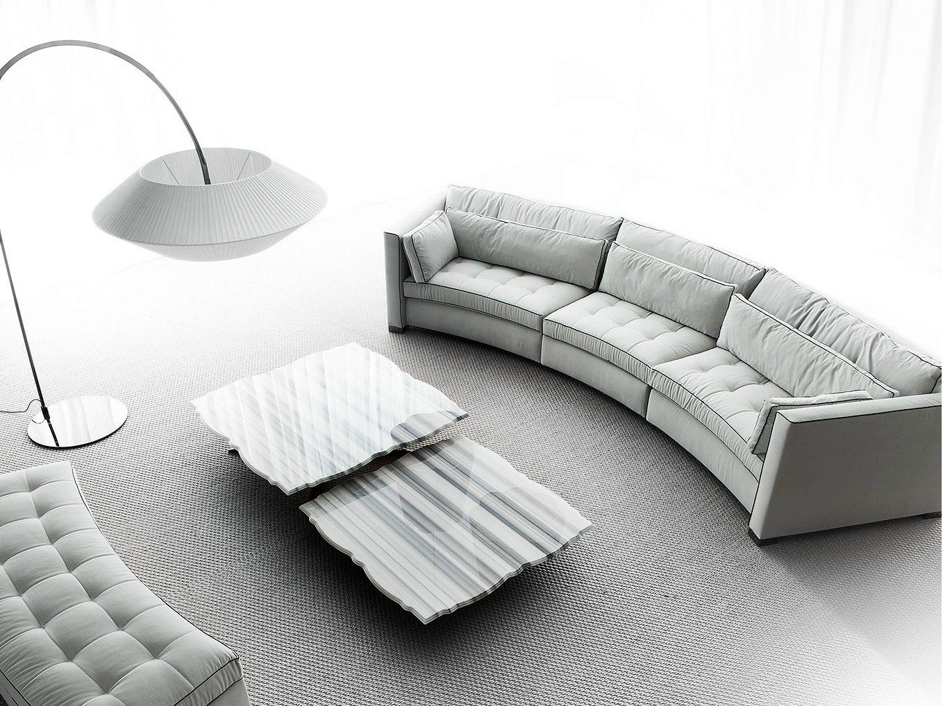 Curved fabric sofa ALCHIMIA TONDO By ERBA ITALIA design Giorgio Soressi