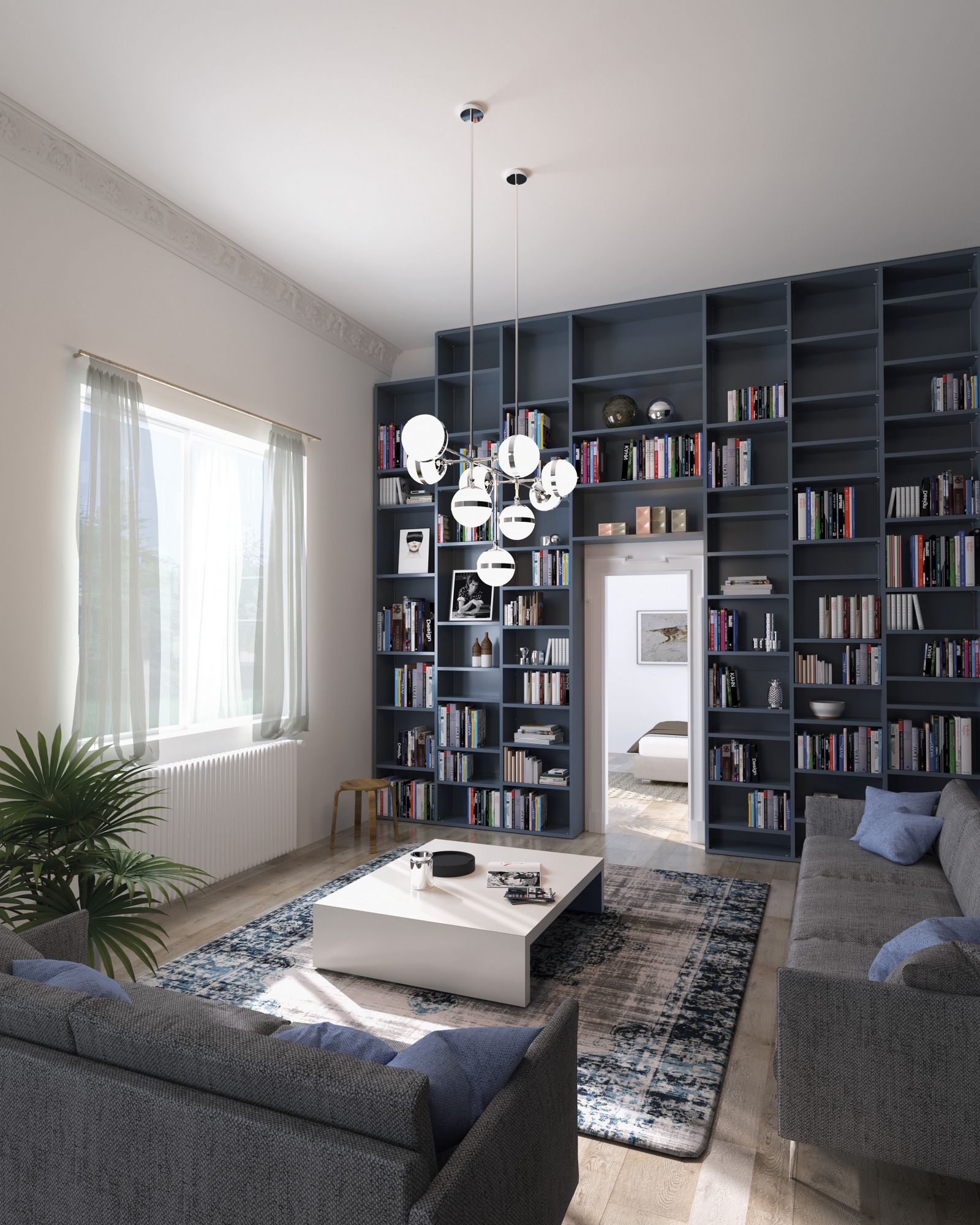 ALFABETO Wall-mounted custom PVC bookcase By De Rosso