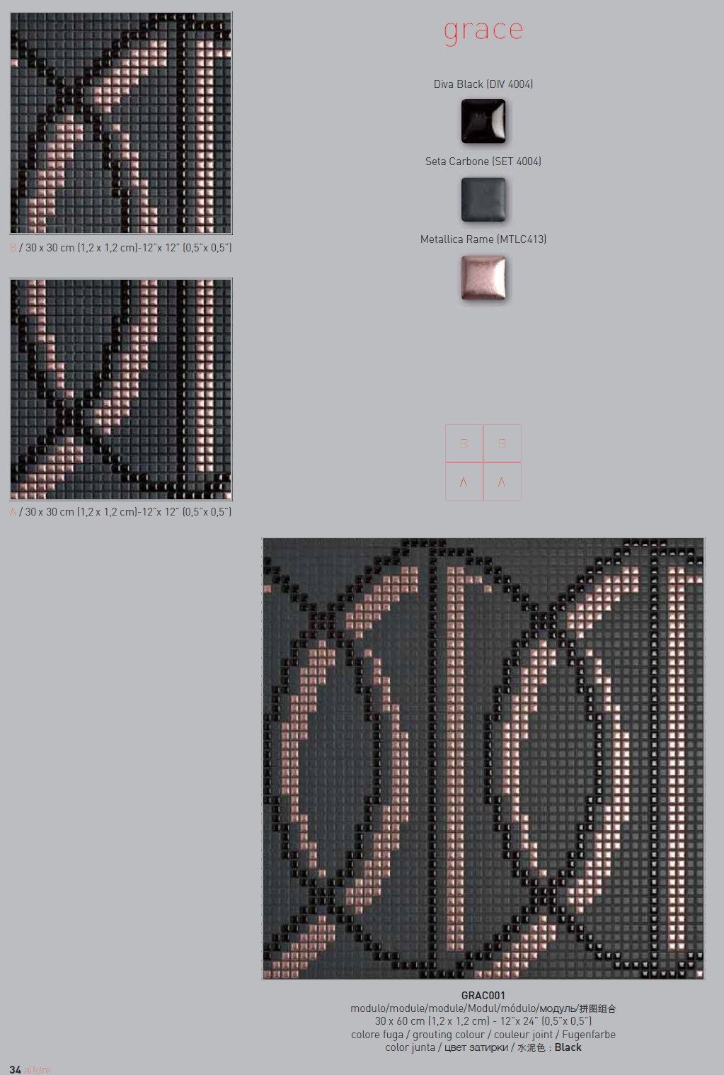 Ceramic mosaic ALLURE Decors Collection By Appiani design Appiani