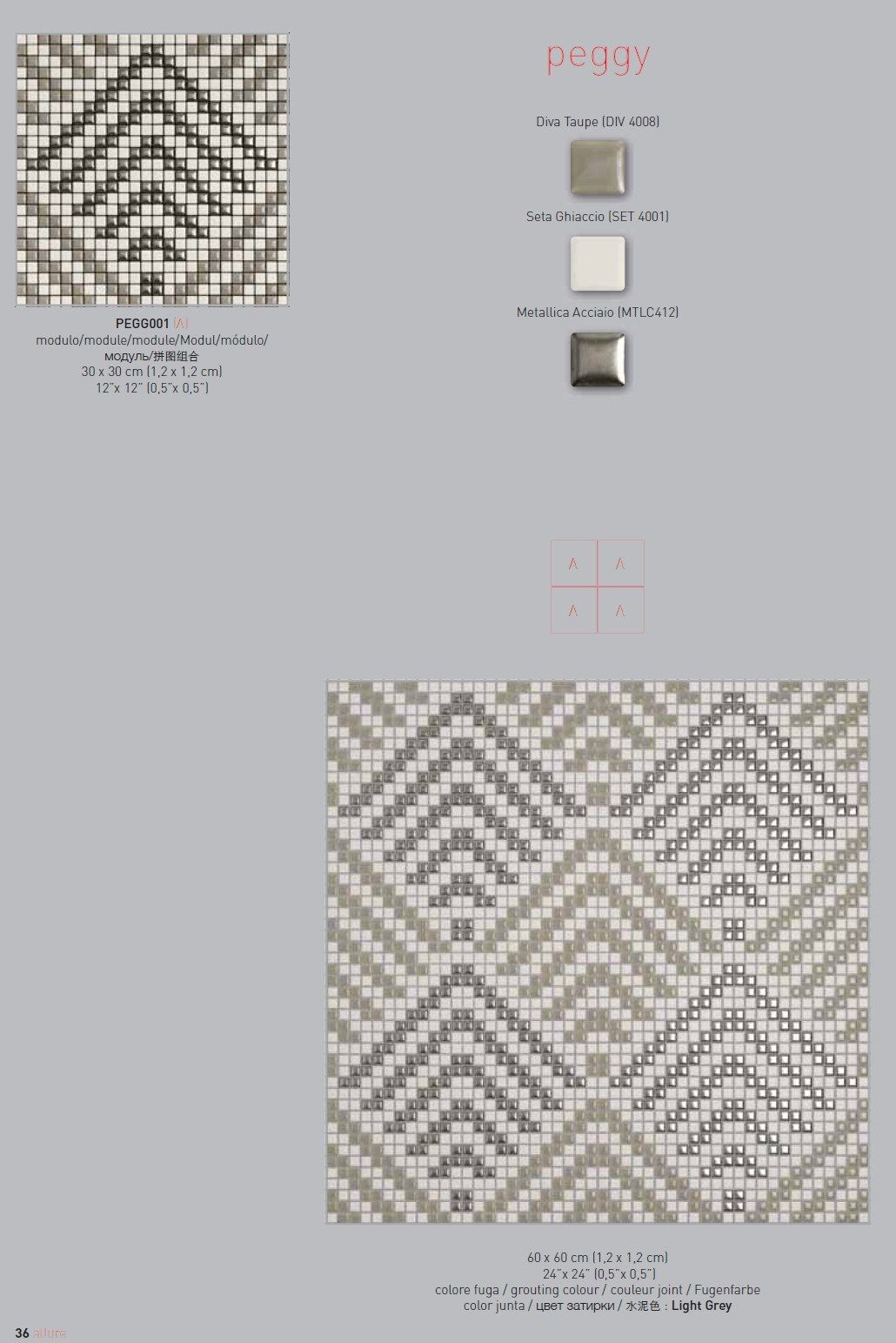 Ceramic mosaic ALLURE Decors Collection By Appiani design Appiani