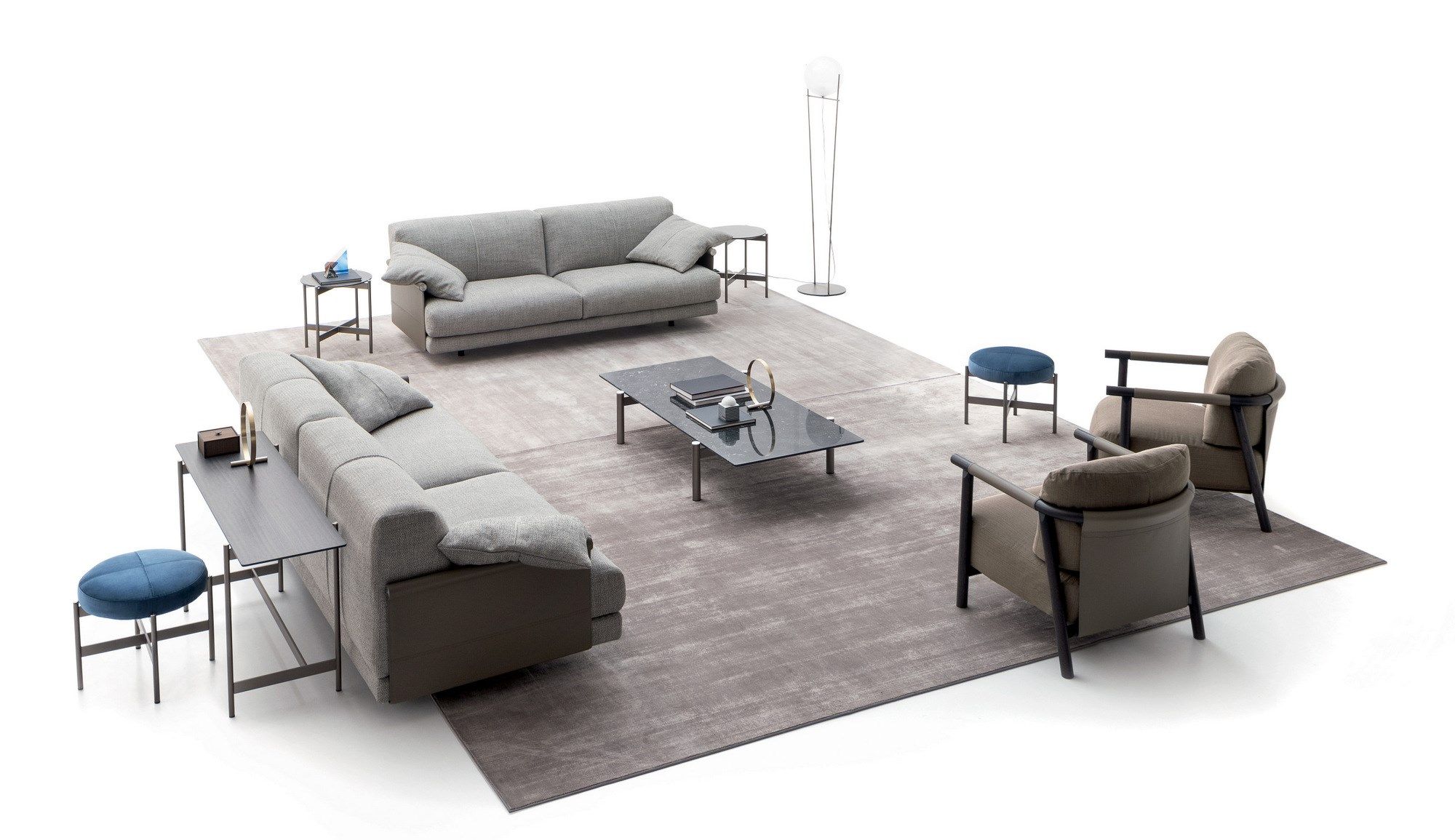 2 seater fabric sofa ALTHON HIGH By Ditre Italia design Gabriele ...