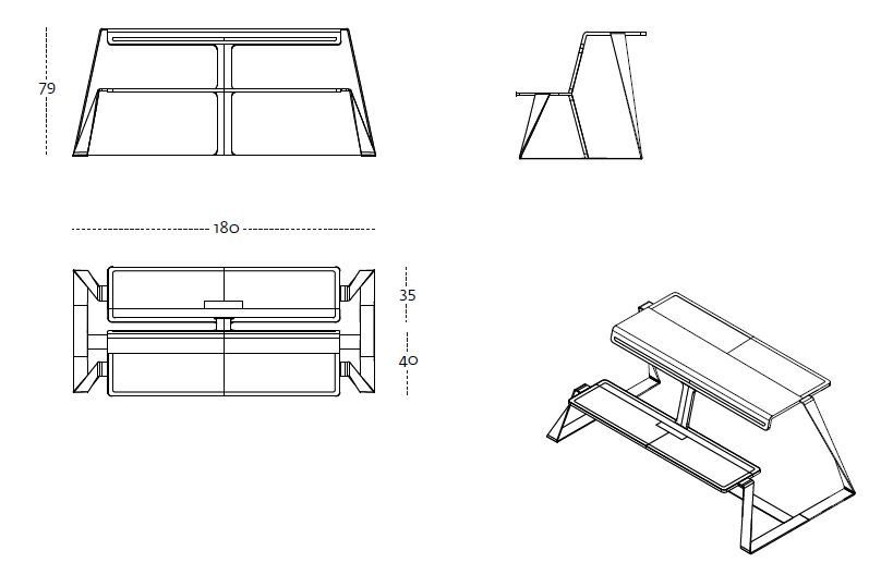 T-BENCH Metal Bench By altreforme | design B-bold