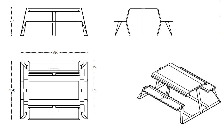 T-BENCH Metal Bench By altreforme | design B-bold