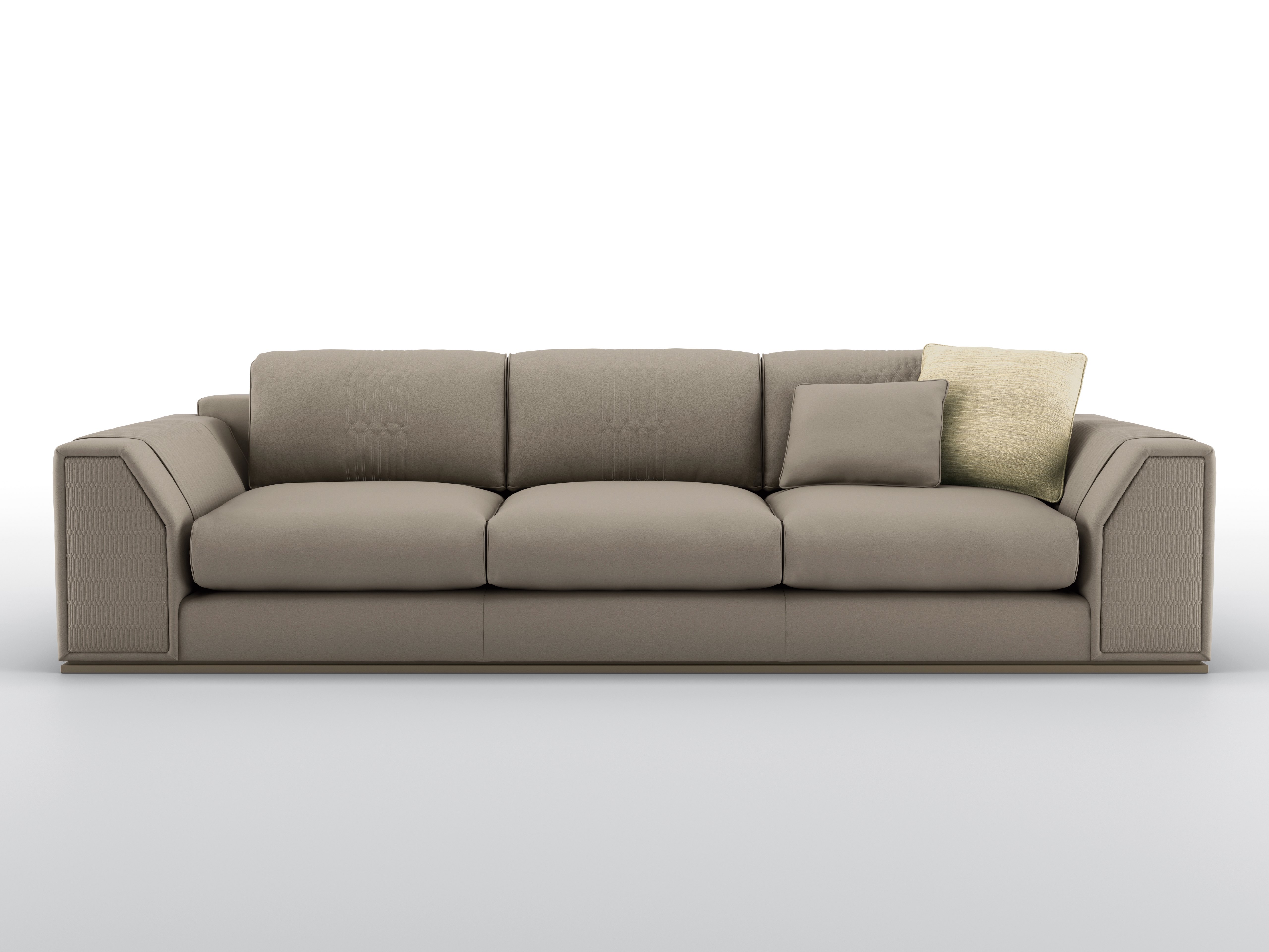 AMBASSADOR 4 seater leather sofa By BRUNO ZAMPA