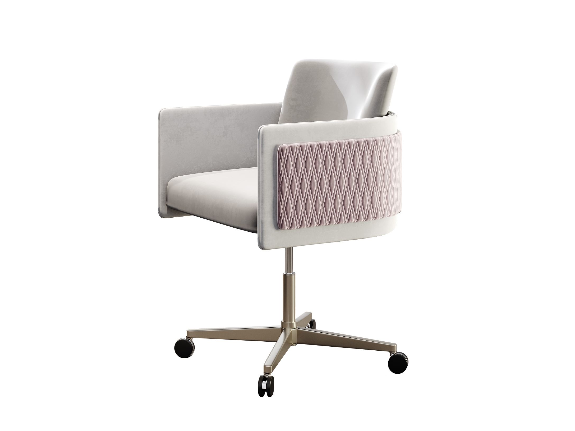 AMET Height-adjustable leather office chair with castors By Reflex