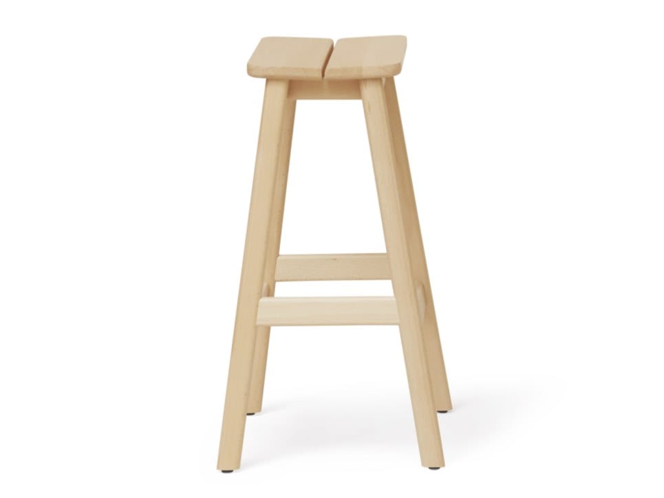 ANGLE STANDARD 65 | High stool High beech stool with footrest By Form ...