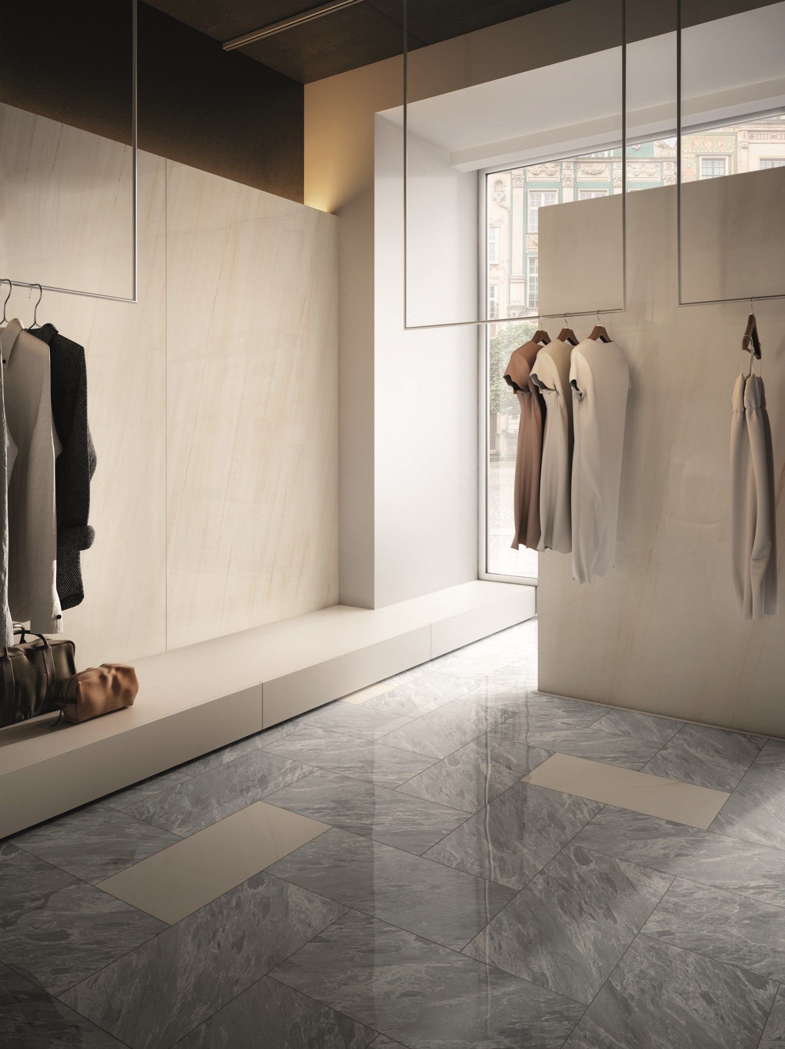 Porcelain stoneware wall/floor tiles with marble effect ANIMA SELECT BIANCO ALPINO Anima Select ...