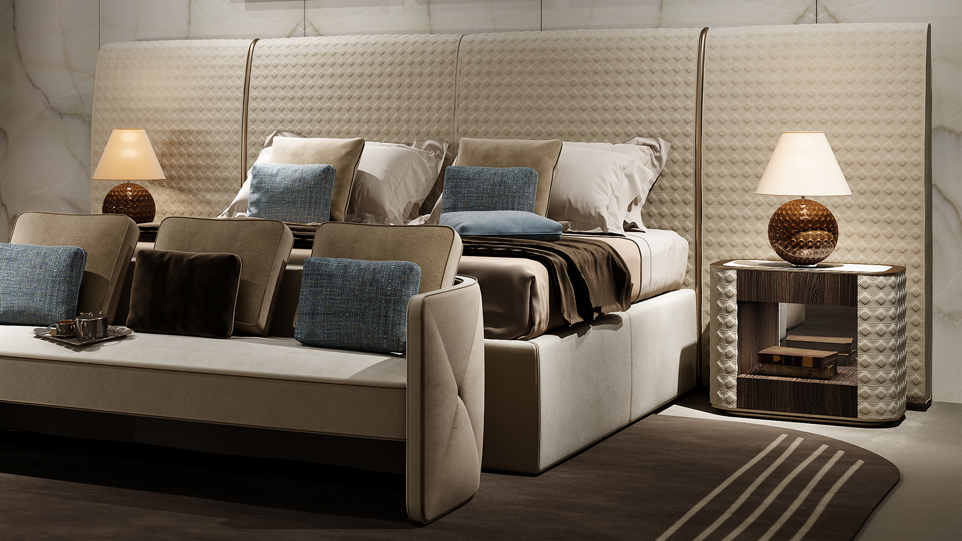 SAN MARCO Bedside table with drawers By Reflex | design Tulczinsky