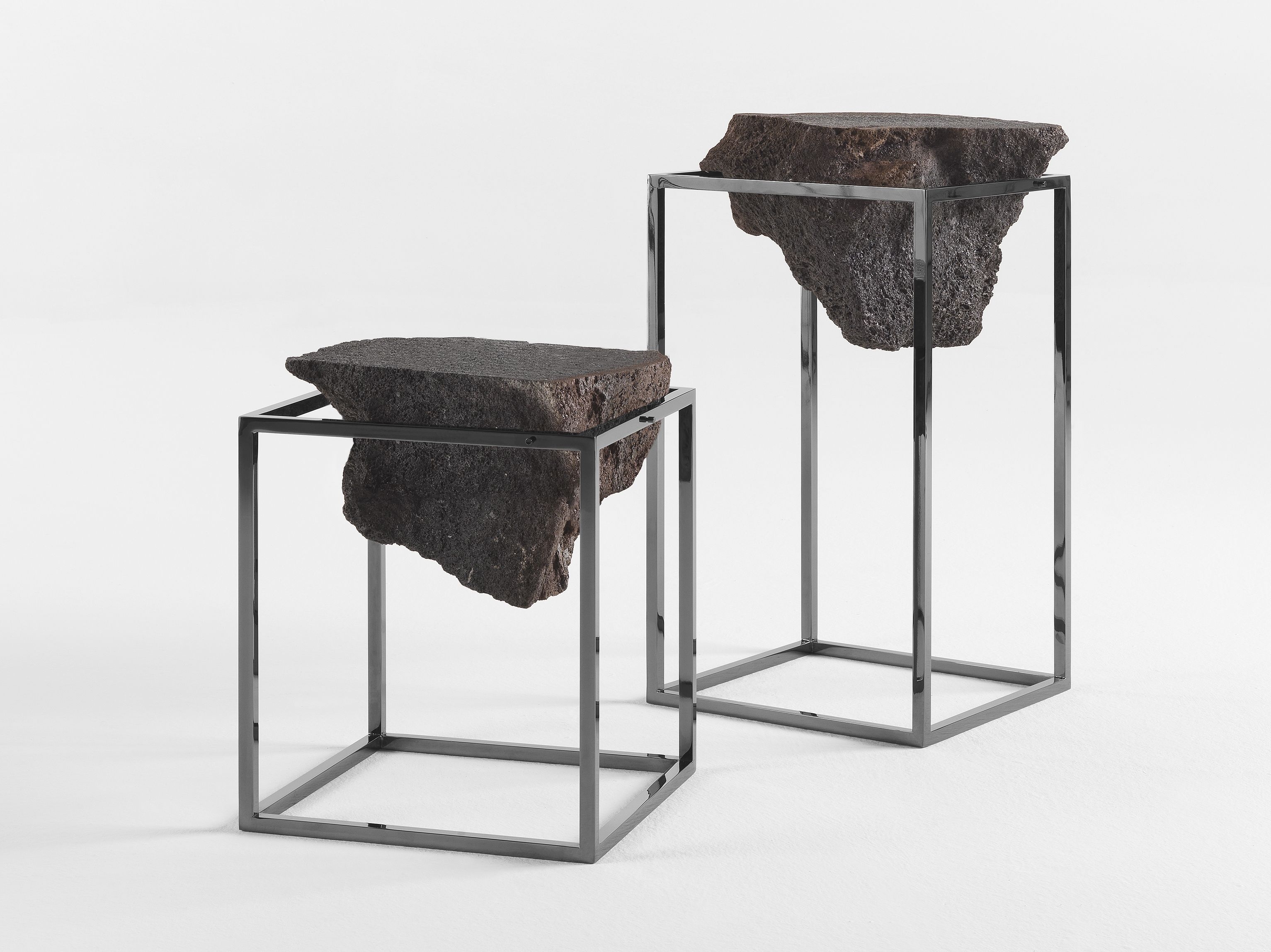 Lava stone coffee table and metal structure ANTIVOL By JCP UNIVERSE ...