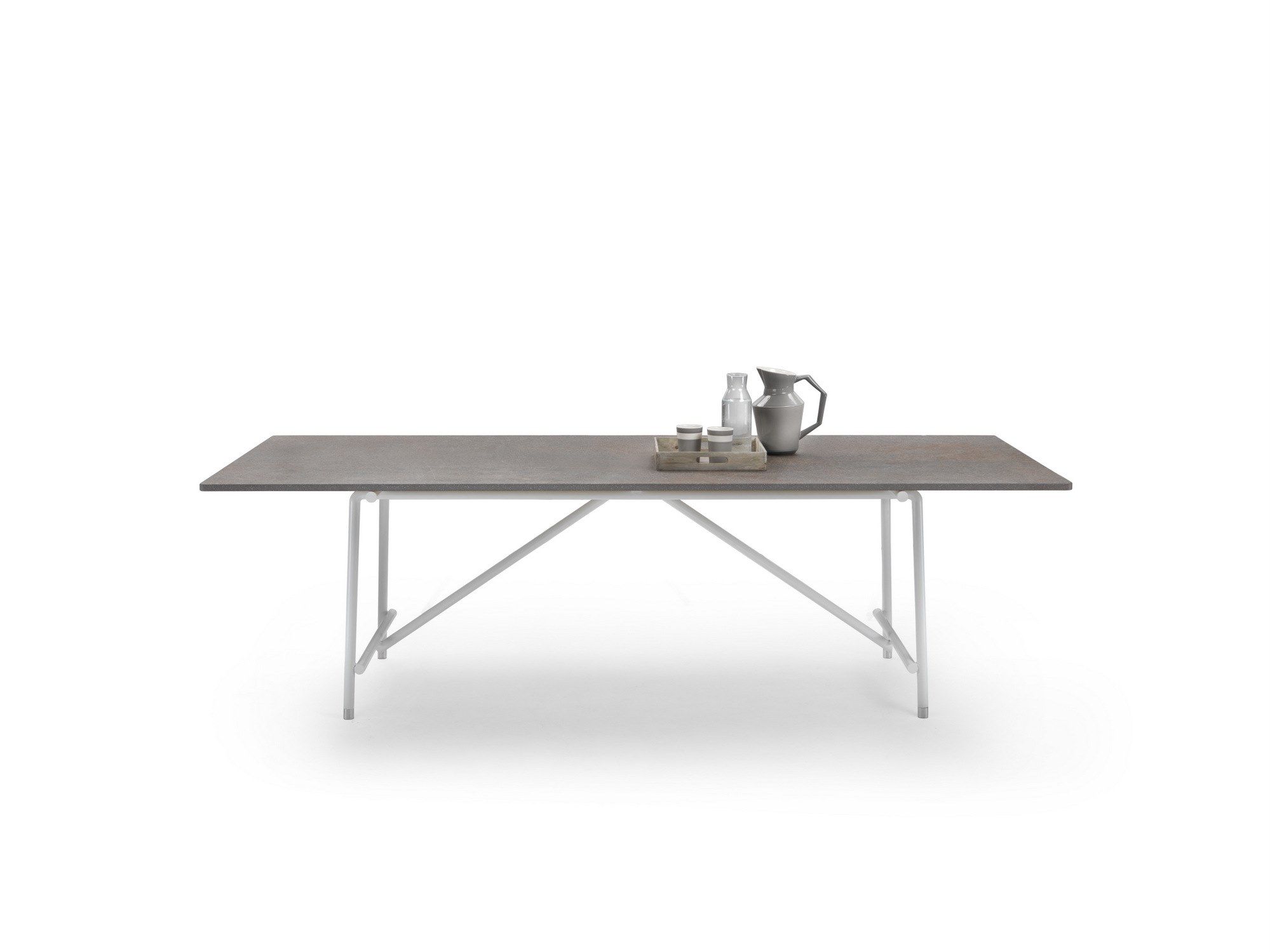 ANY DAY OUTDOOR Table de jardin rectangulaire en pierre By Flexform ...