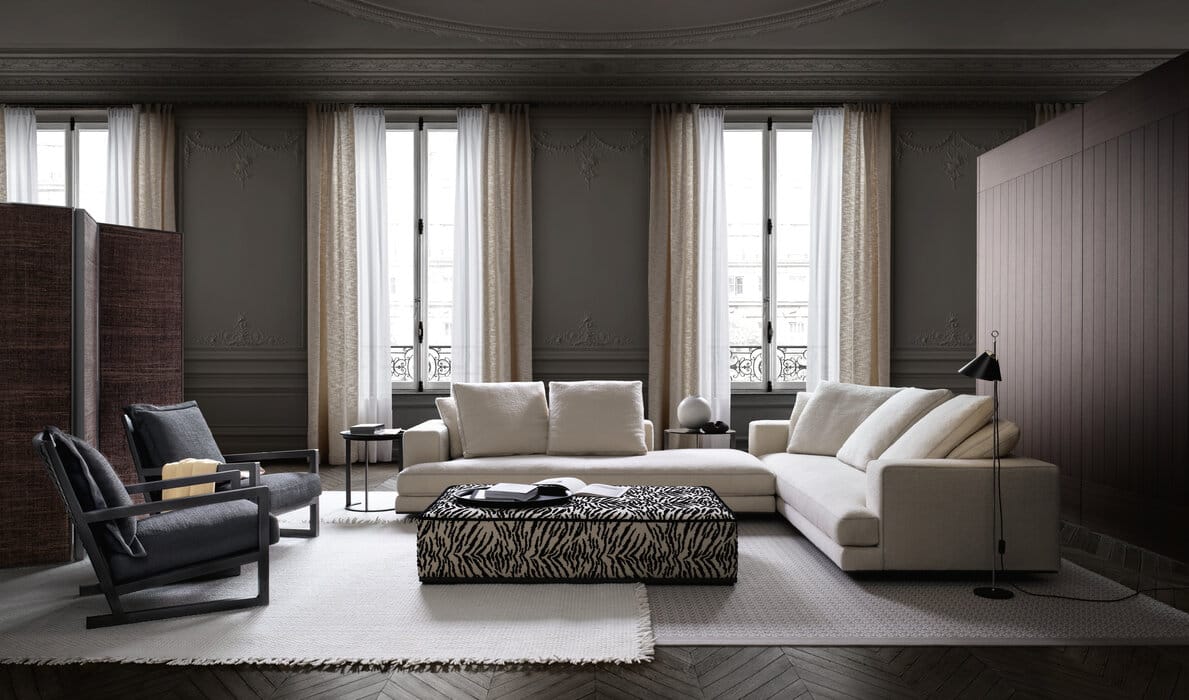 ARBITER | Sofá de esquina Sofá composable de tela de esquina By Maxalto | design Antonio Citterio