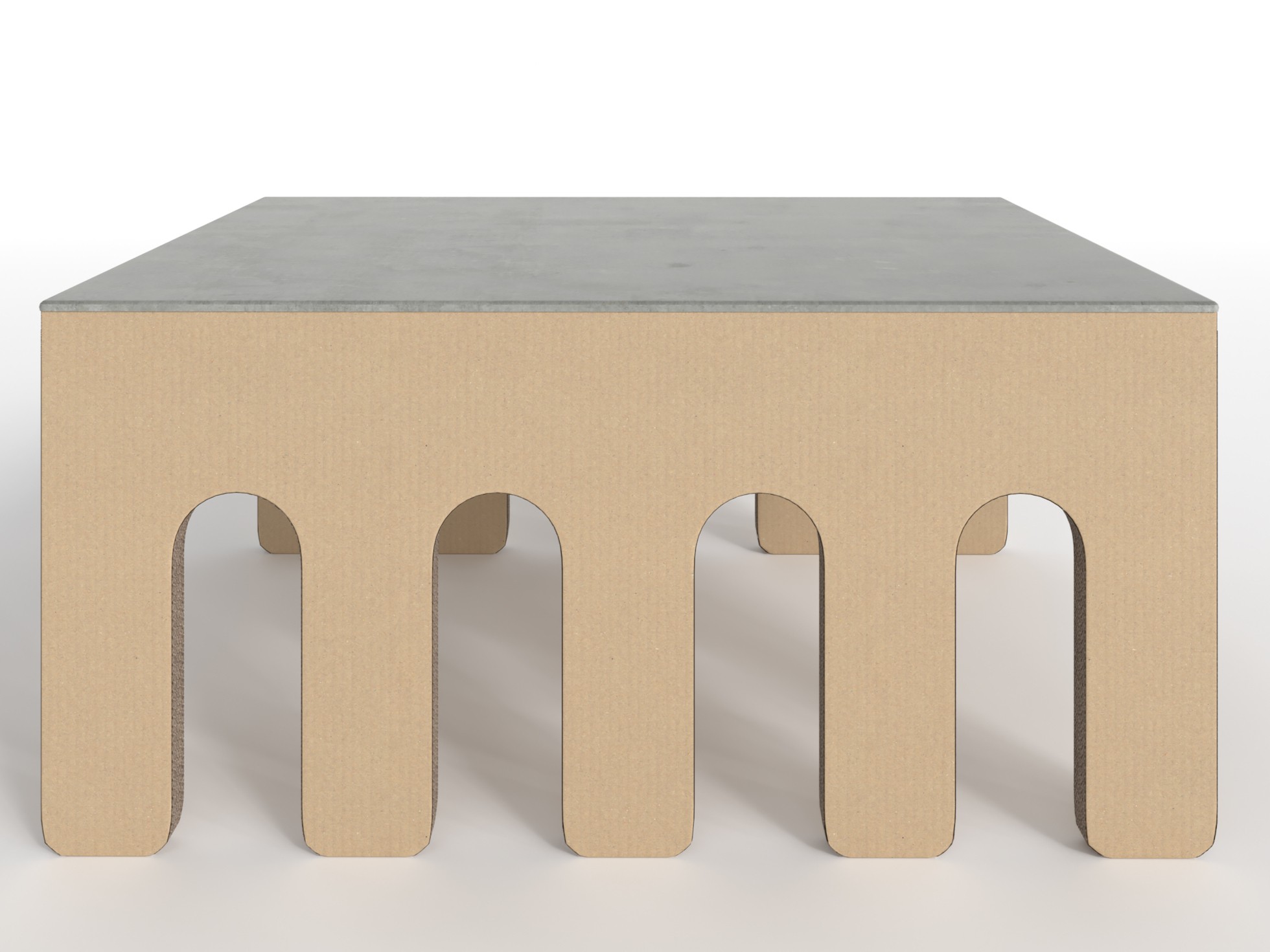 DROP OF CRONCRETE Rectangular cardboard coffee table with cement top By ...