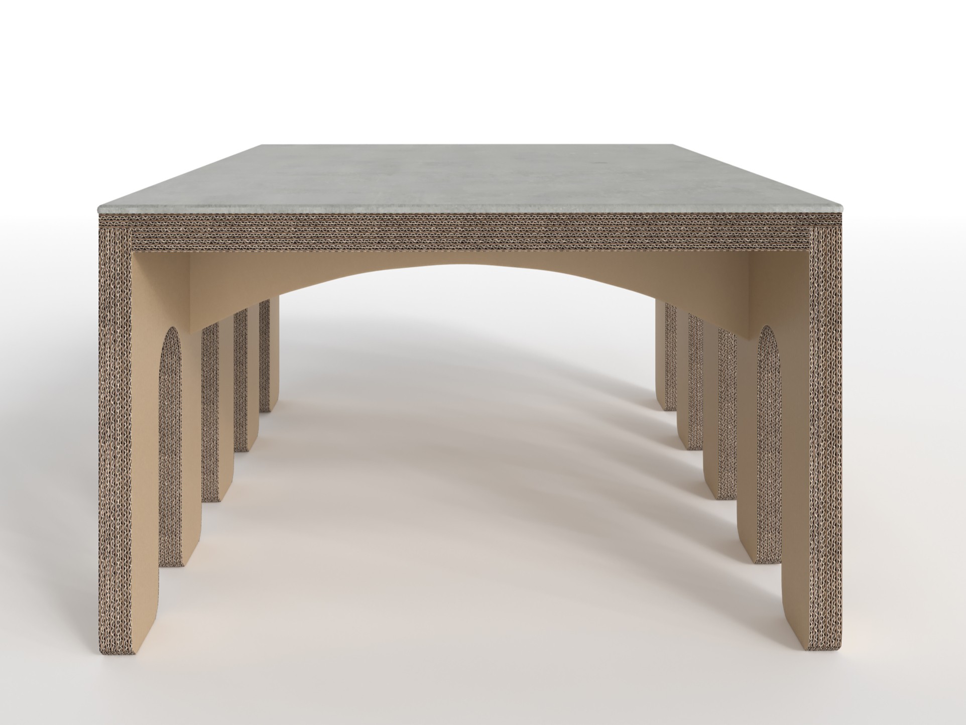 DROP OF CRONCRETE Rectangular cardboard coffee table with cement top By ...