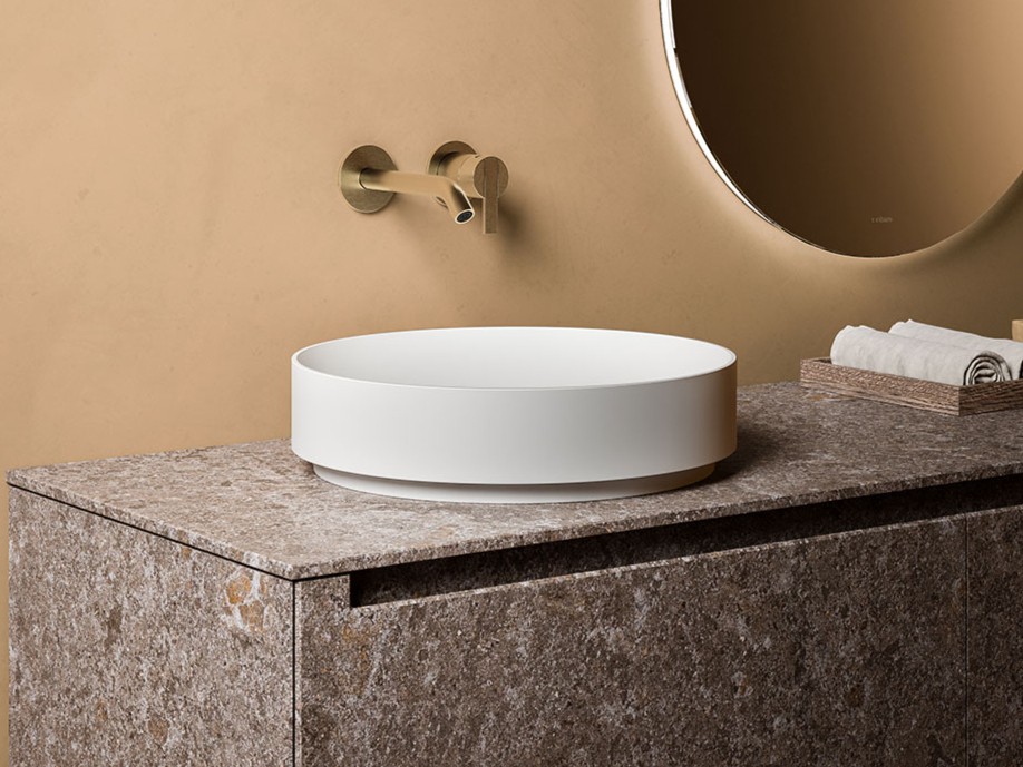 ARC32 / ARC40 Countertop round Solid Surface washbasin By INBANI ...