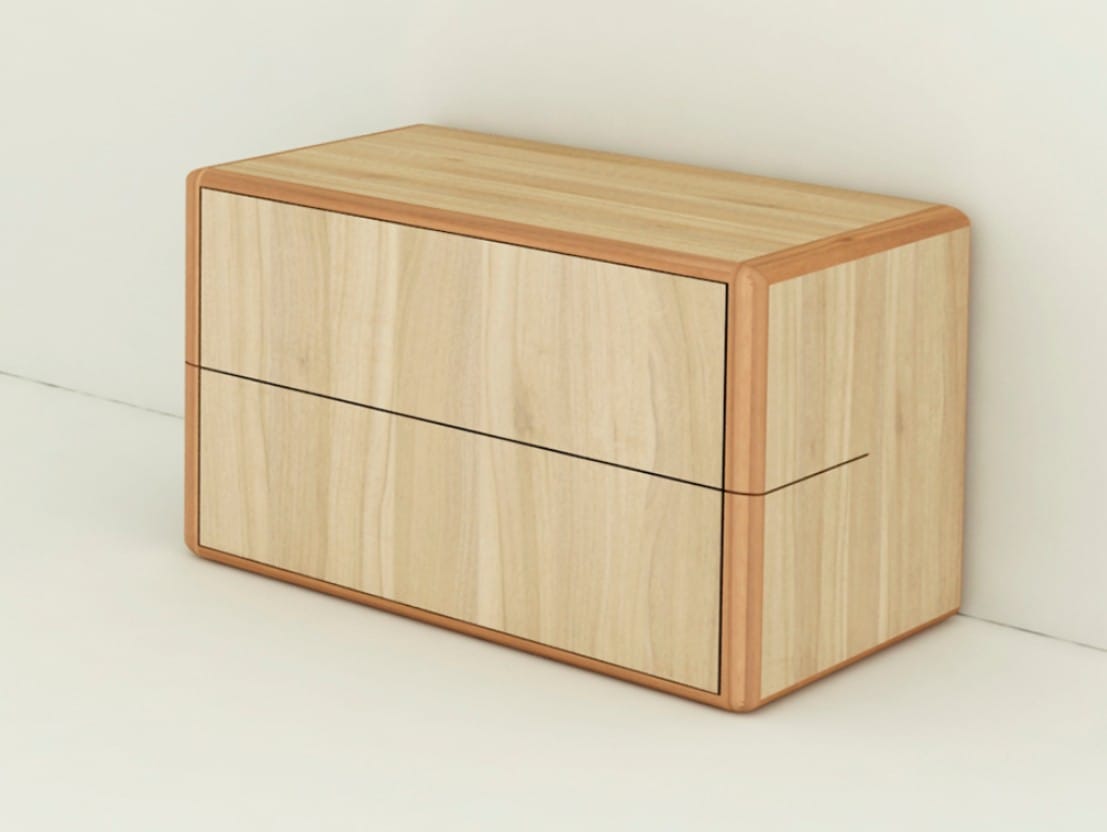 ARCA | Rectangular bedside table Rectangular wooden bedside table with ...