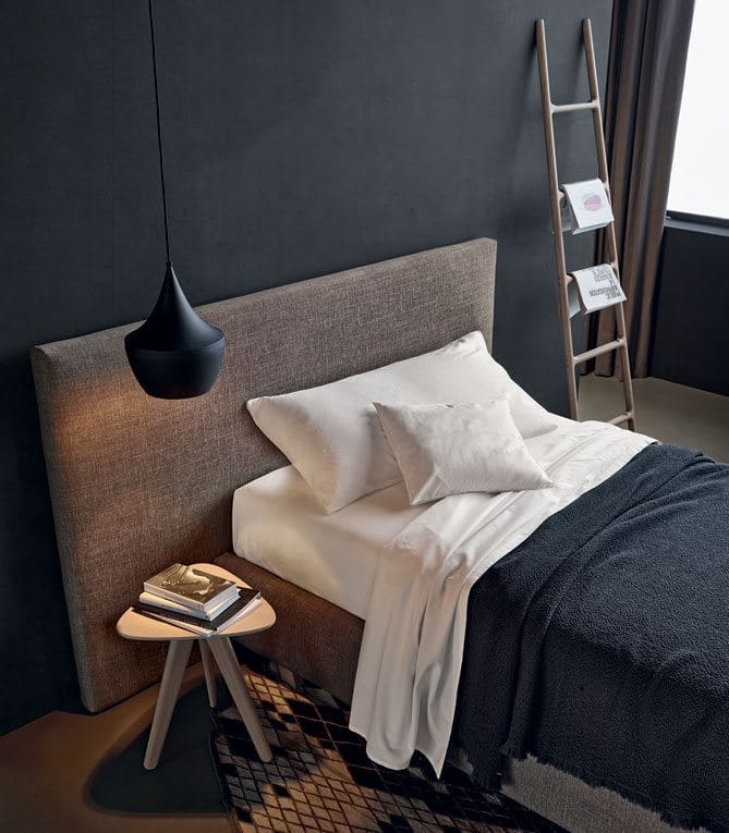 Fabric single bed with upholstered headboard ARCA | Single bed By ...