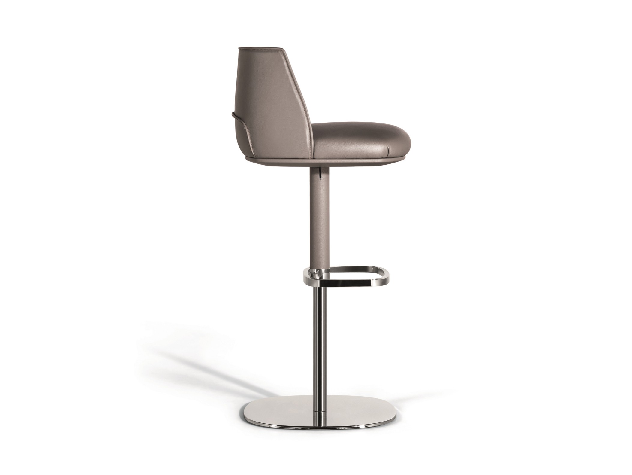 ARCHIBALD Leather Barstool By Poltrona Frau | design Jean-Marie Massaud