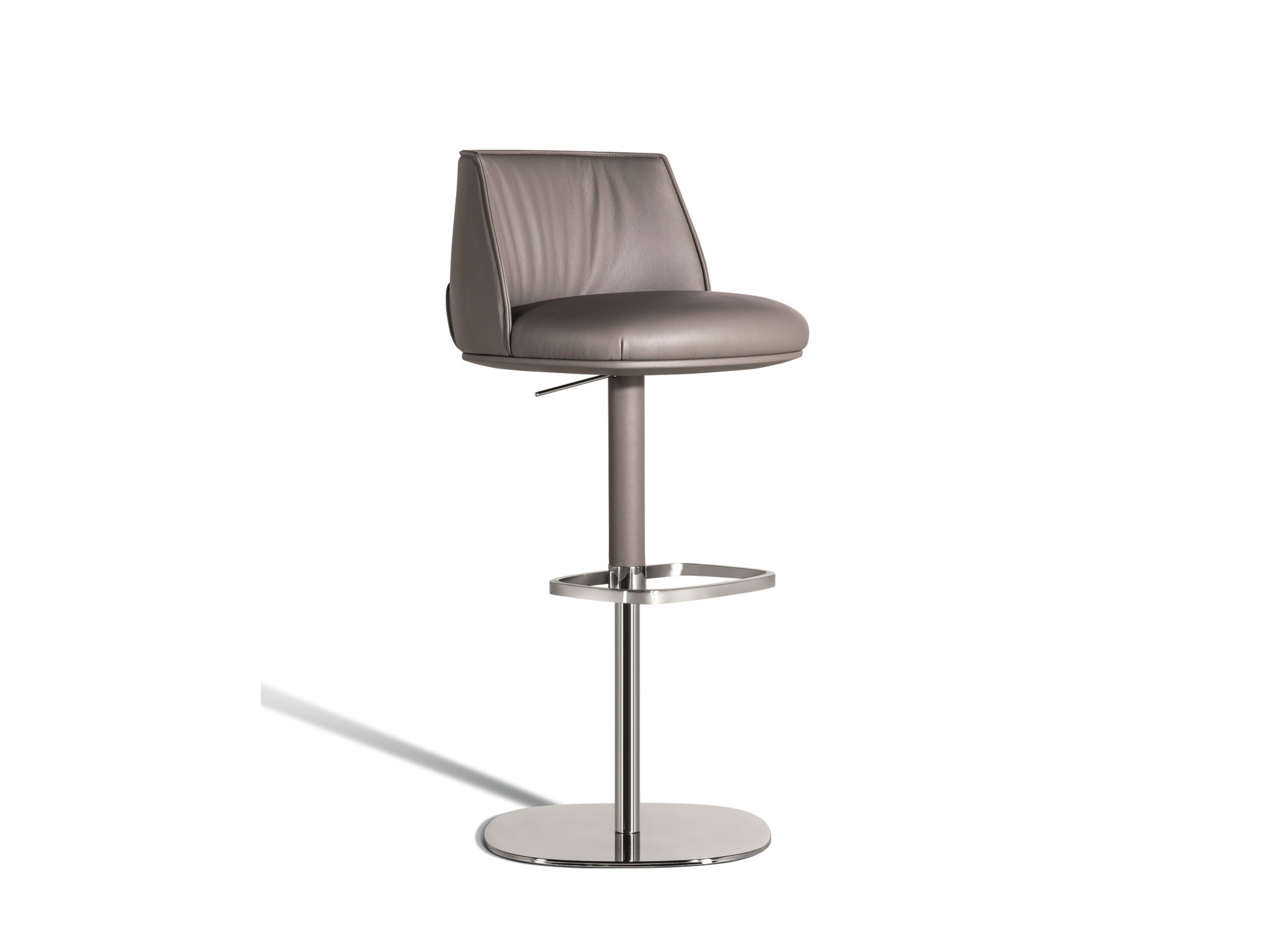 THE COLLECTION - TABLES AND CHAIRS High height-adjustable leather stool ...