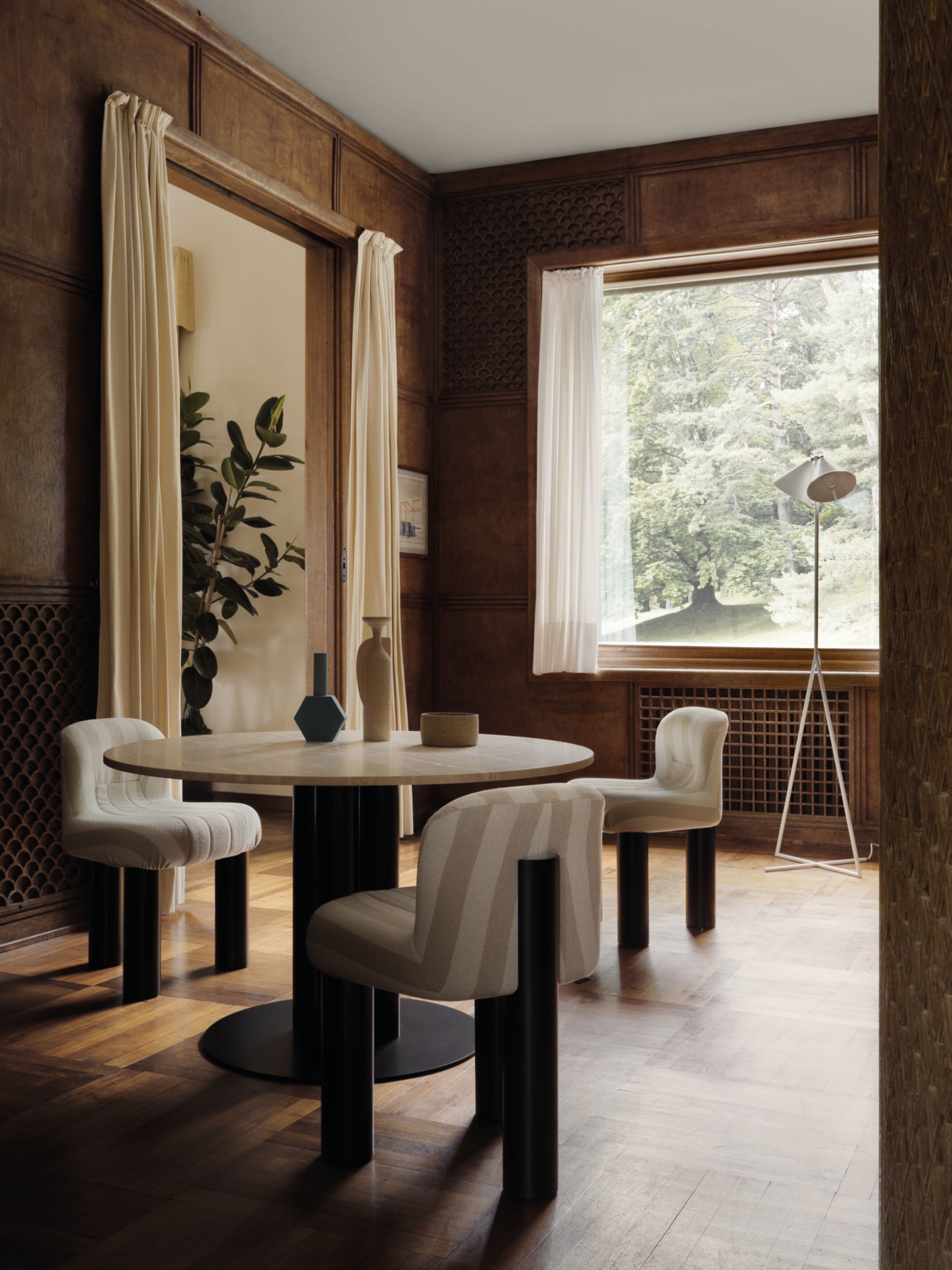 BOTOLO HIGH Upholstered fabric easy chair By arflex | design Cini Boeri