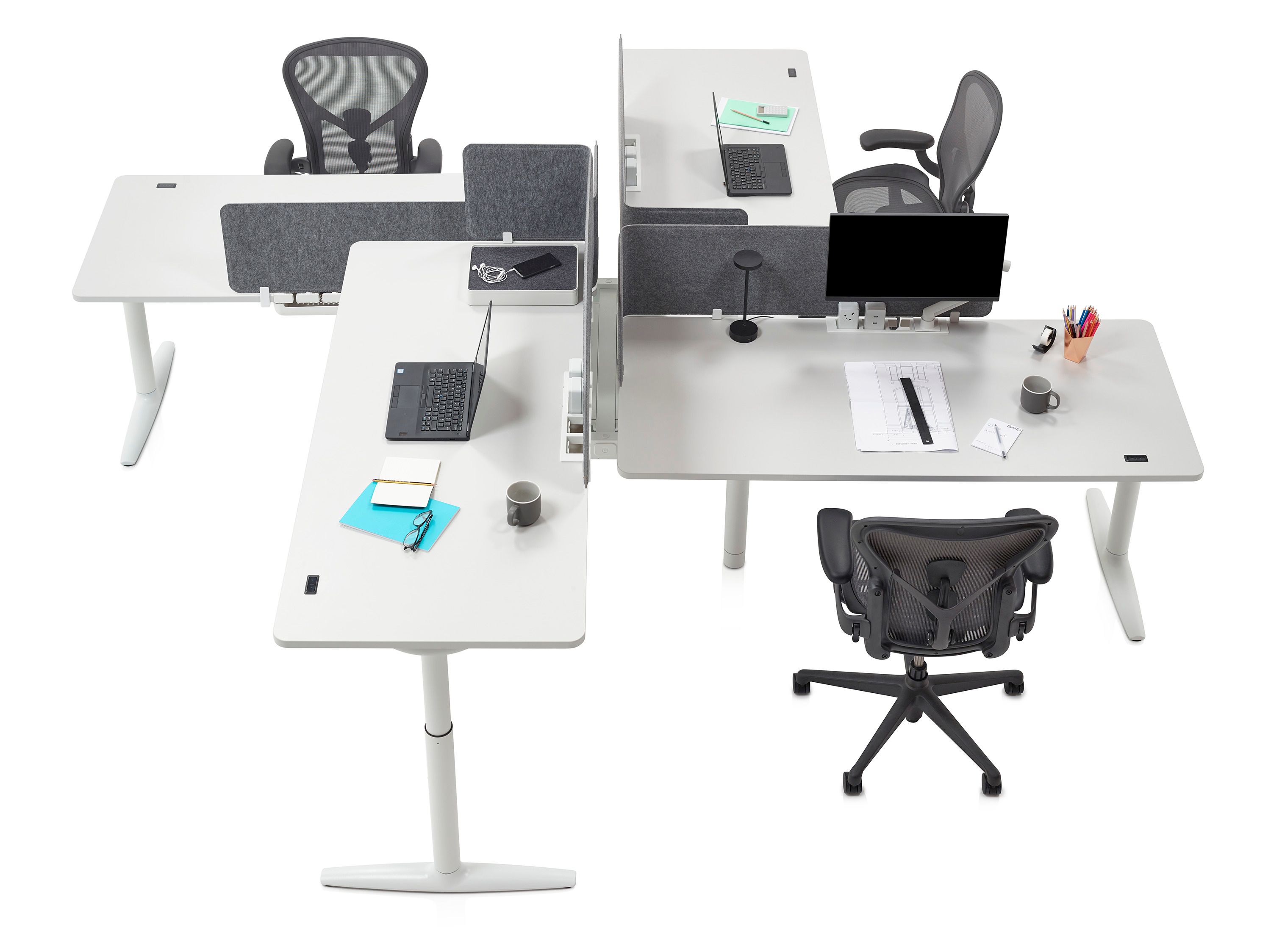 ATLAS OFFICE LANDSCAPE | Sectional office desk Atlas Collection By ...
