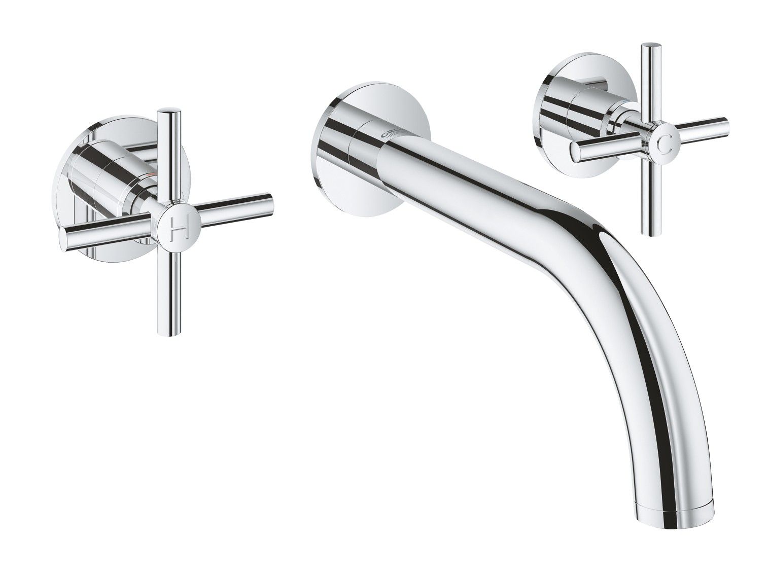ATRIO - SIZE S | 3 hole washbasin tap Wall-mounted washbasin tap with ...