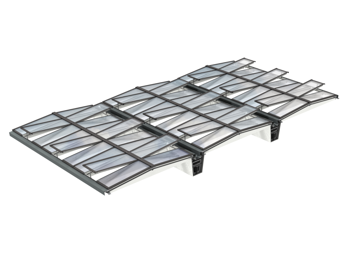 Glass and steel roof window ATRIUM LONGLIGHT/RIDGELIGHT By Velux ...