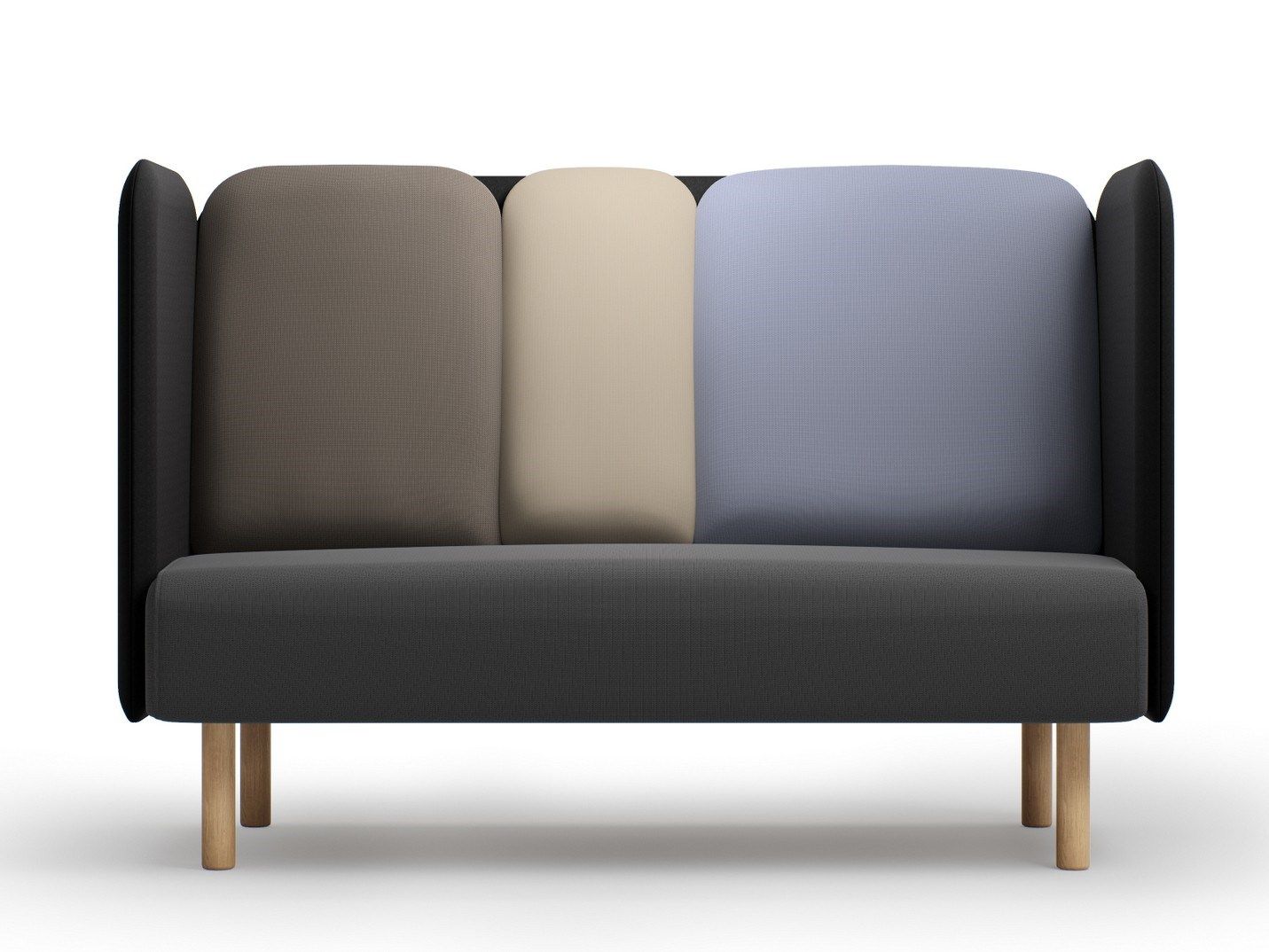 3 seater fabric sofa with fire retardant padding AUGUST | 3 seater sofa ...