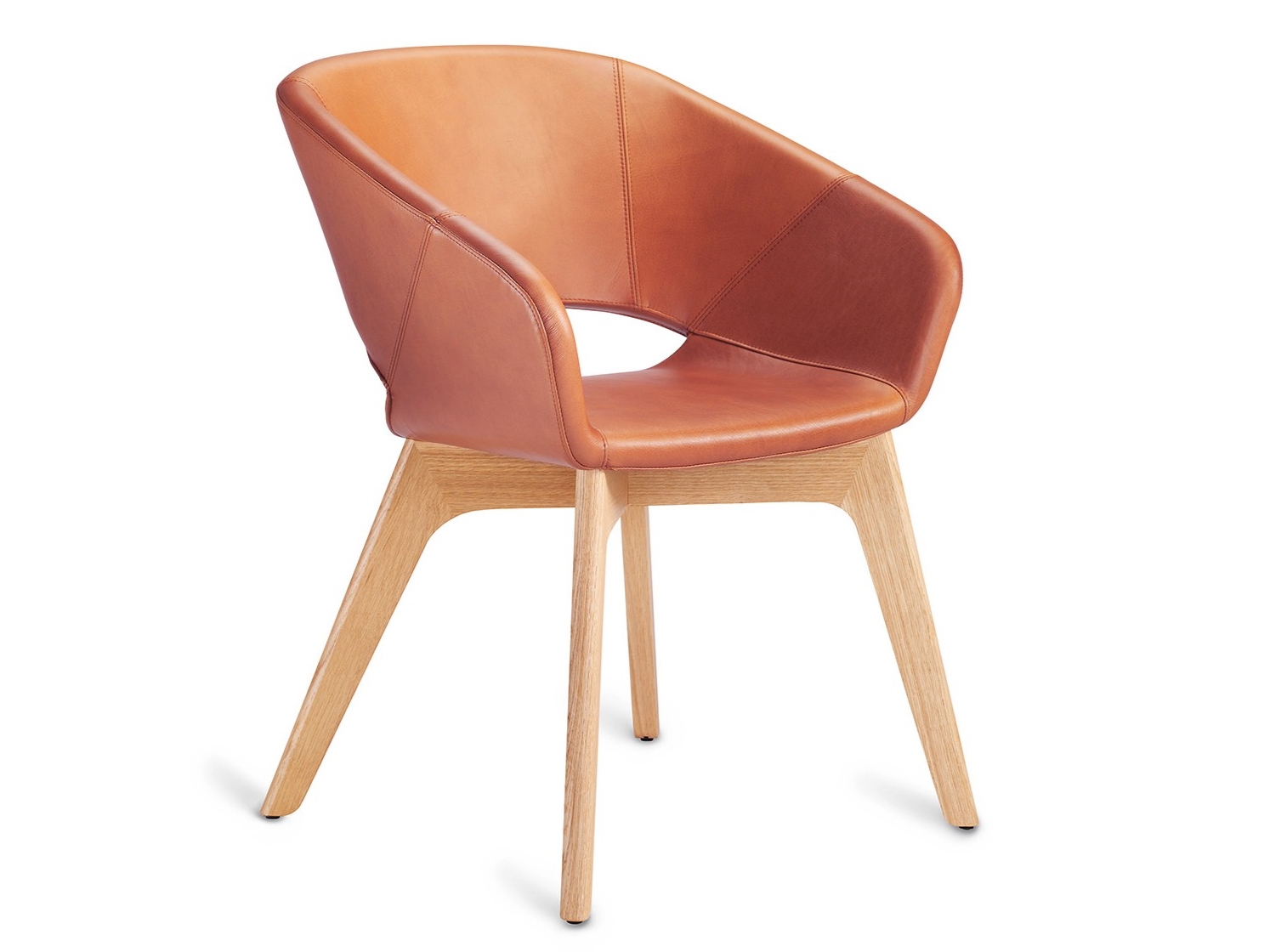 AVERIO XS Upholstered leather chair with armrests By ZÜCO
