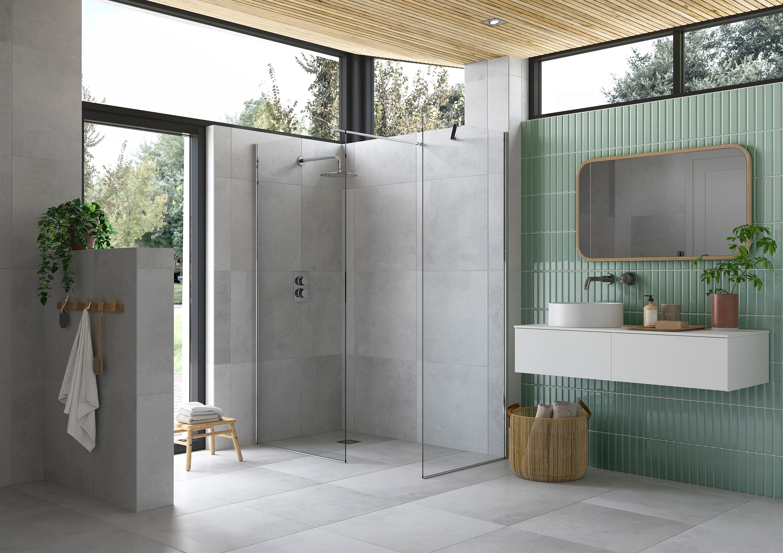 淋浴房 AYO COLOUR 2 Wetroom Panels Ayo Colour系列 By Flair Showers 设计师Ronán ...