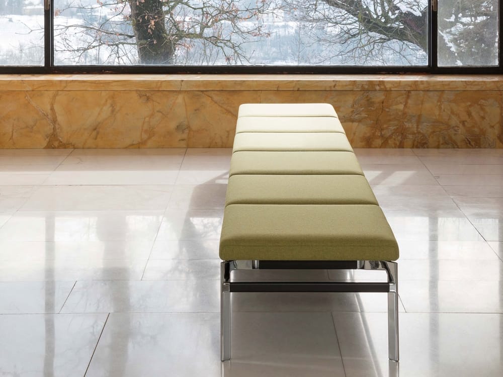 PONTE Backless fabric bench seating By Luxy | design Mario Ruiz