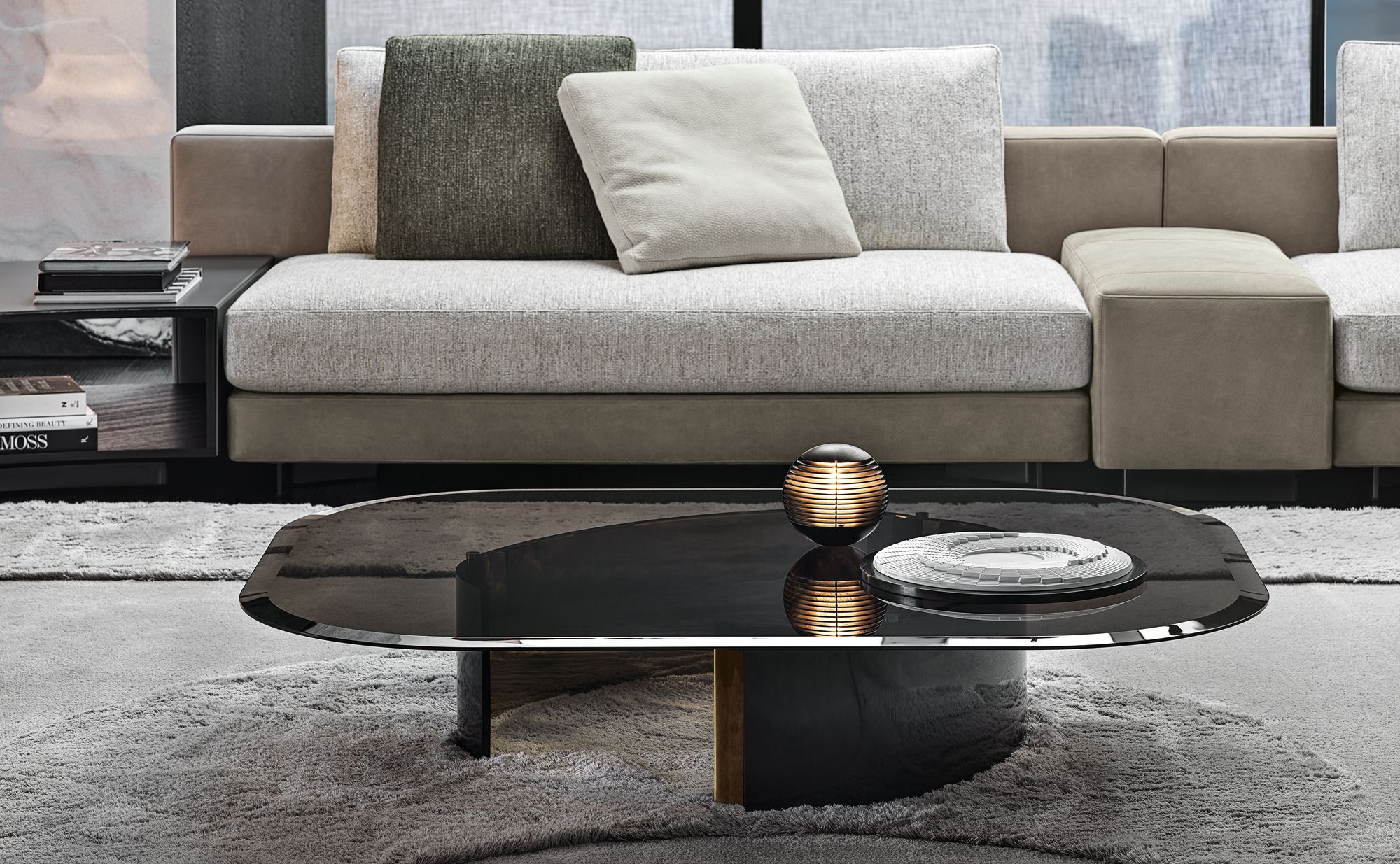 BANGLE | Square coffee table By Minotti design Rodolfo Dordoni